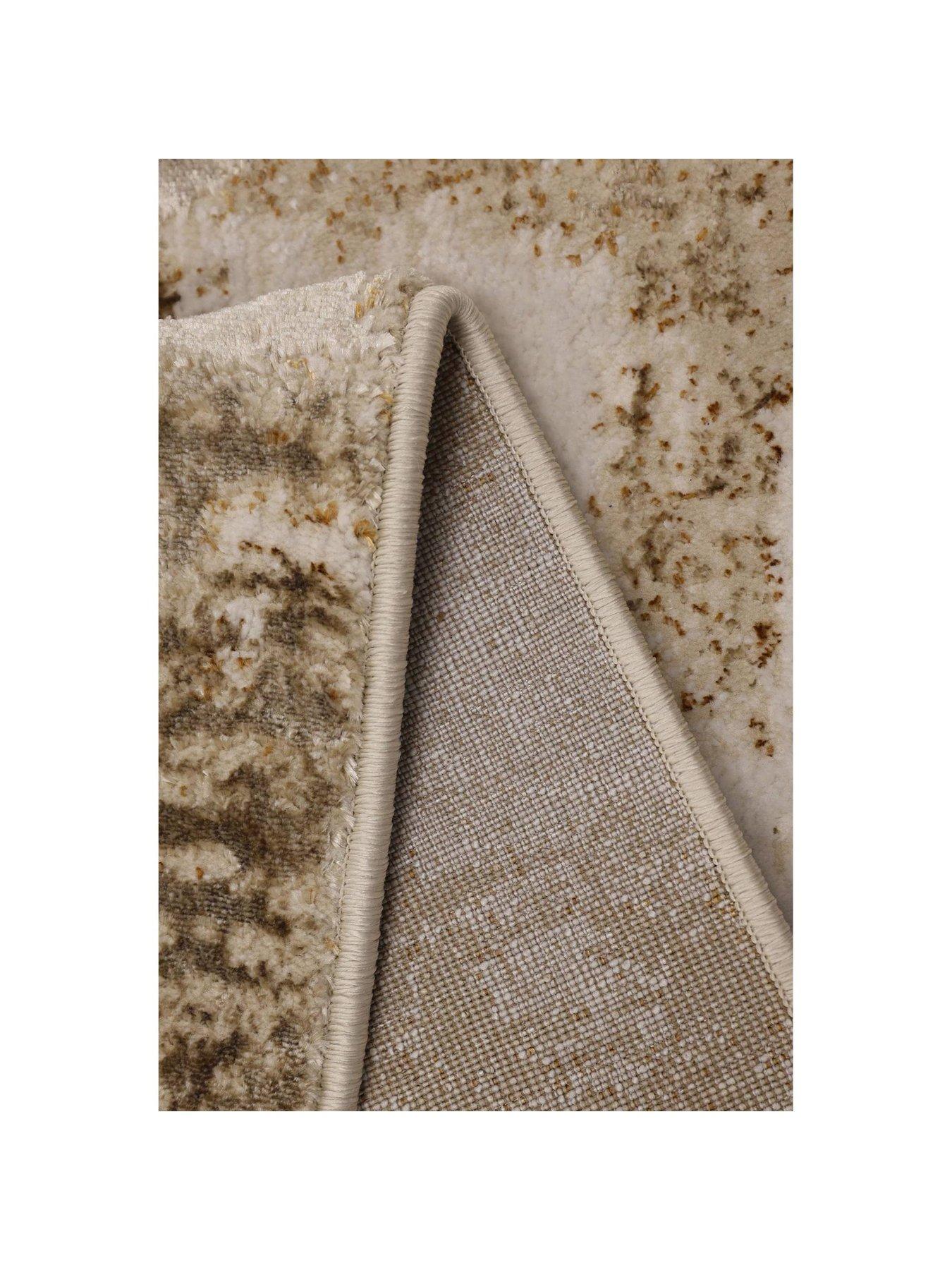 Very Home Dusk Textured Champagne Rug | Littlewoods