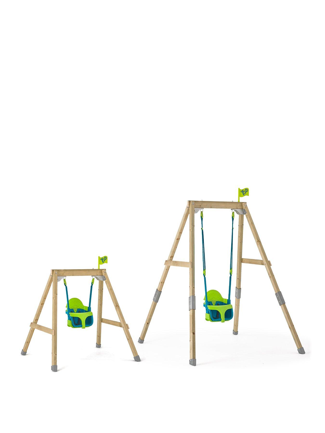 TP Forest Acorn Growable Wooden Swing Set With Quadpod | Littlewoods