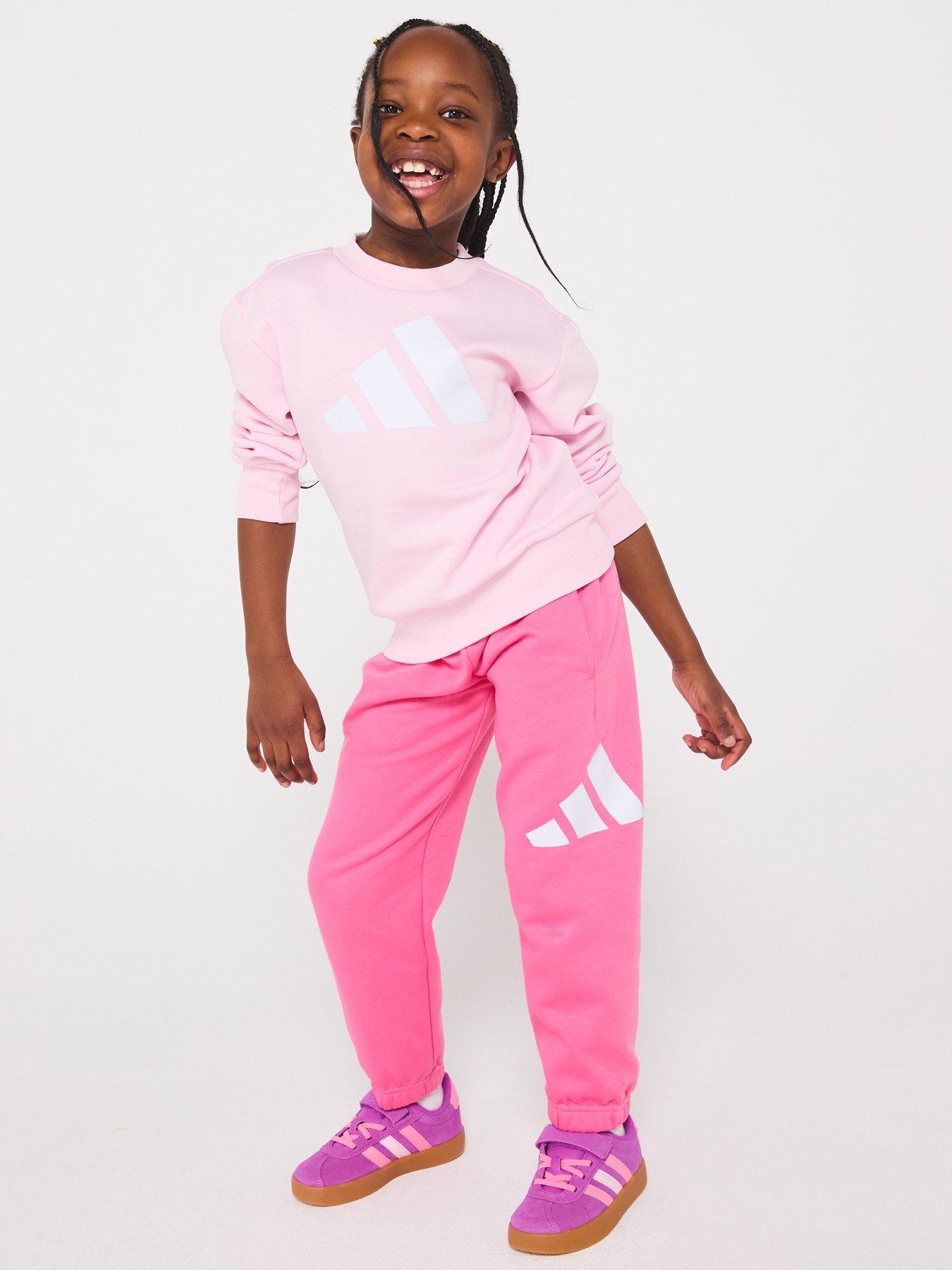 adidas Sportswear Kids Unisex Essentials Tracksuit - Pink | Littlewoods