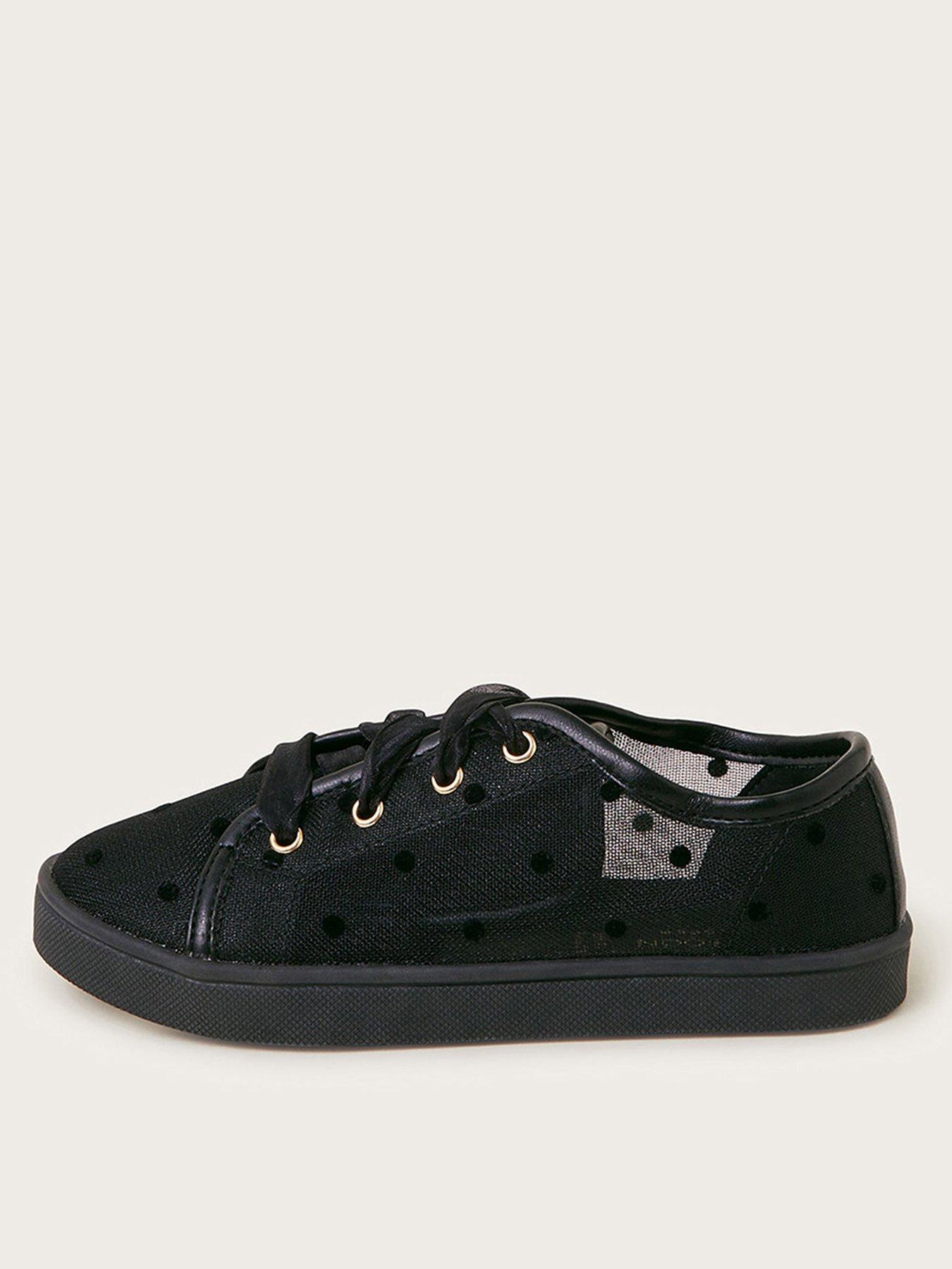 Monsoon Girls Spotty Princess Trainers - Black | littlewoods.com