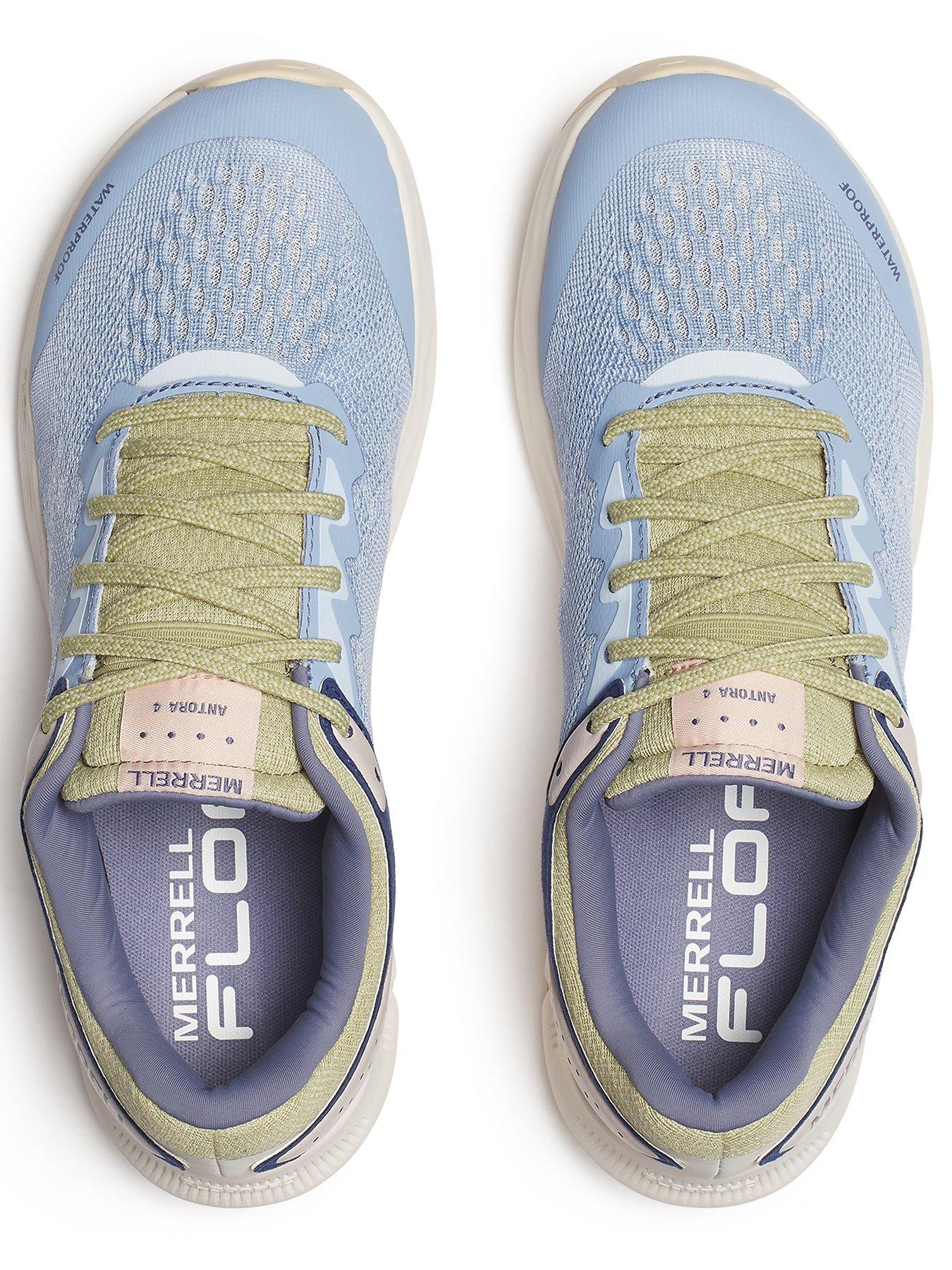 Merrell Womens Antora 4 Waterproof Trail Running Shoes - Blue | Littlewoods