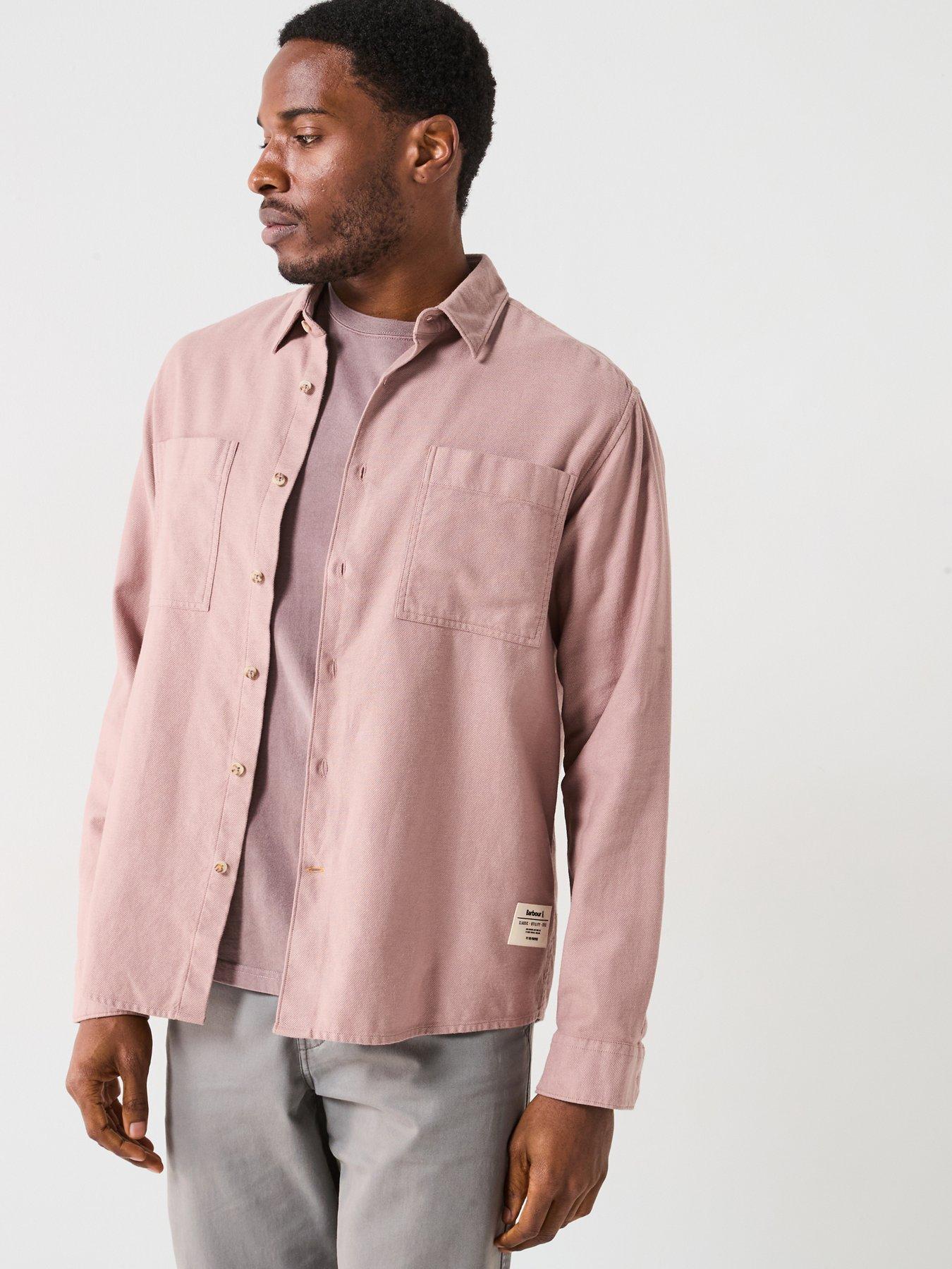 Barbour Garment Dyed Angelo Long Sleeve Relaxed Fit Shirt - Pink ...