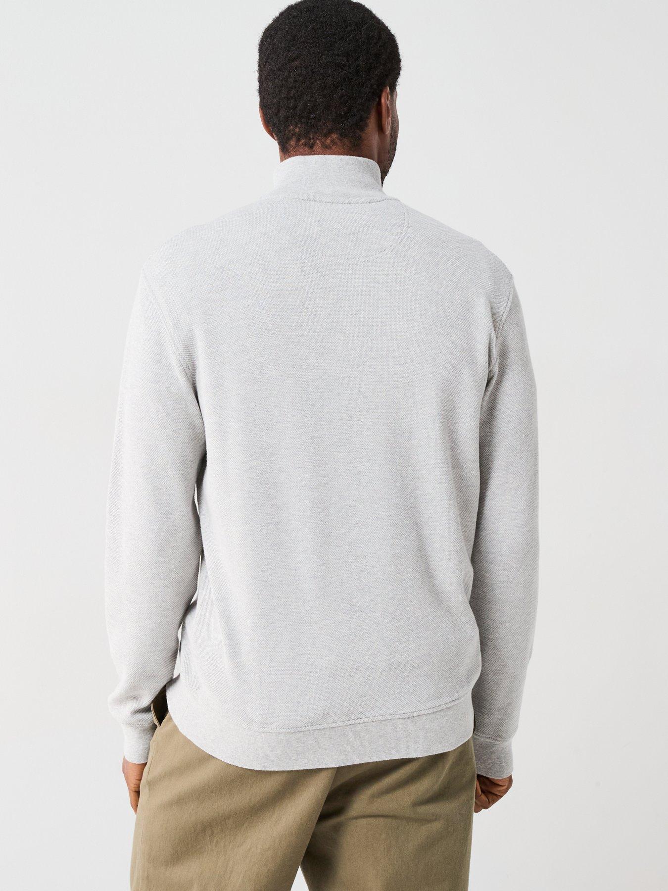 Barbour Pique Interlock 1/2 Zip Sweat - Dark Grey | Littlewoods
