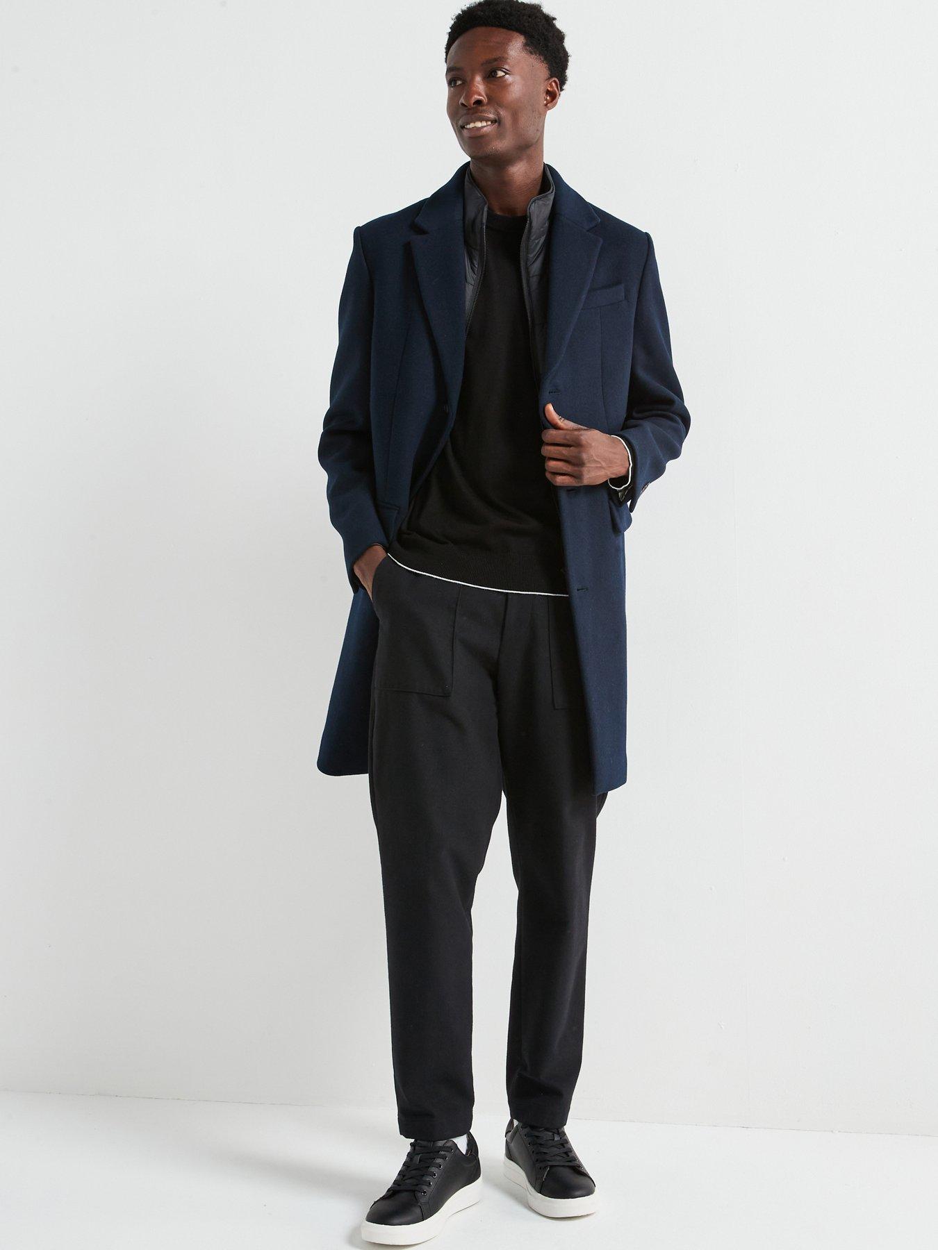 Selected Homme Joseph Overcoat - Navy | Littlewoods