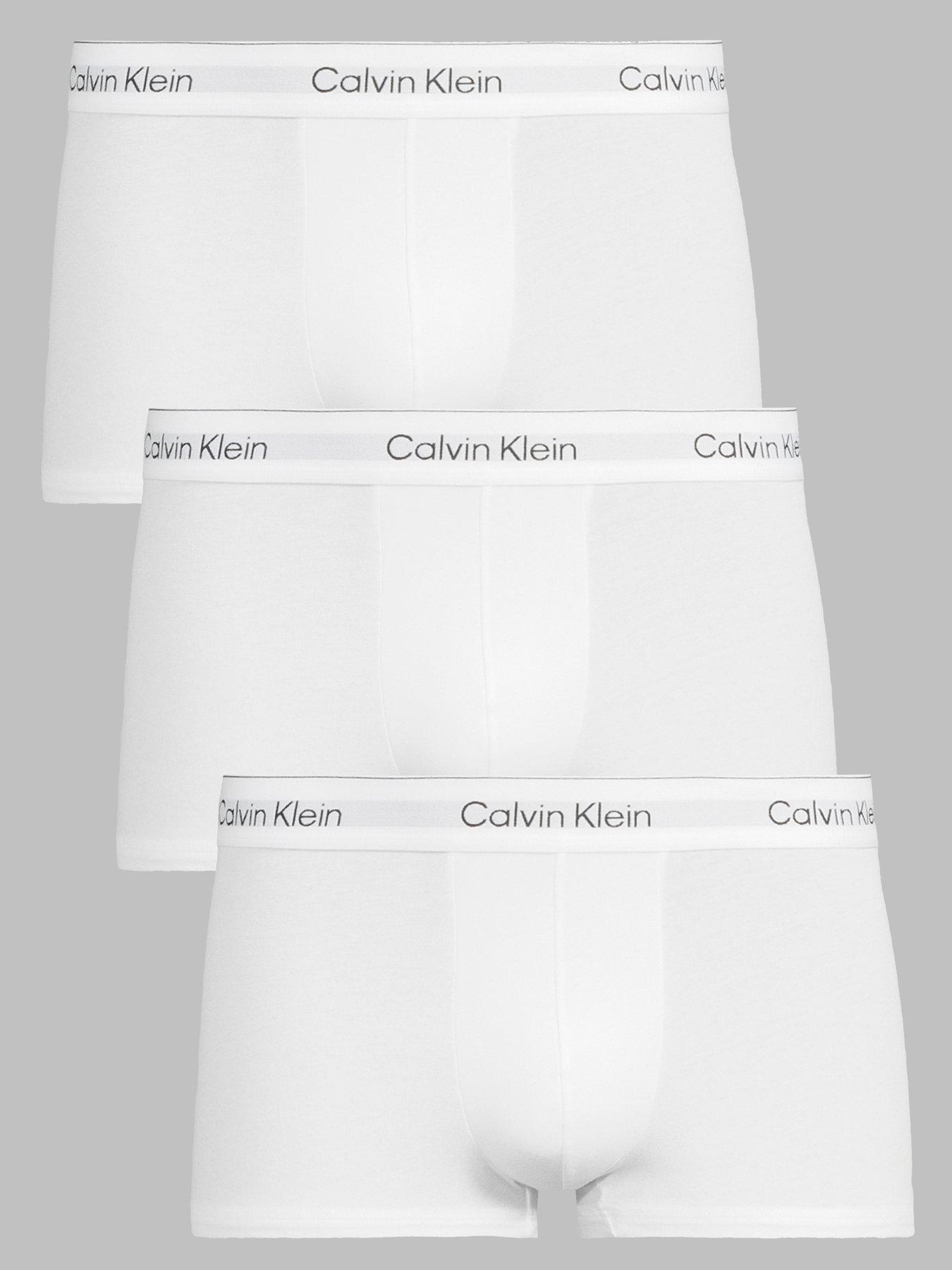 Calvin Klein Icon Cotton Stretch 3 Pack Low Rise Trunks - White ...