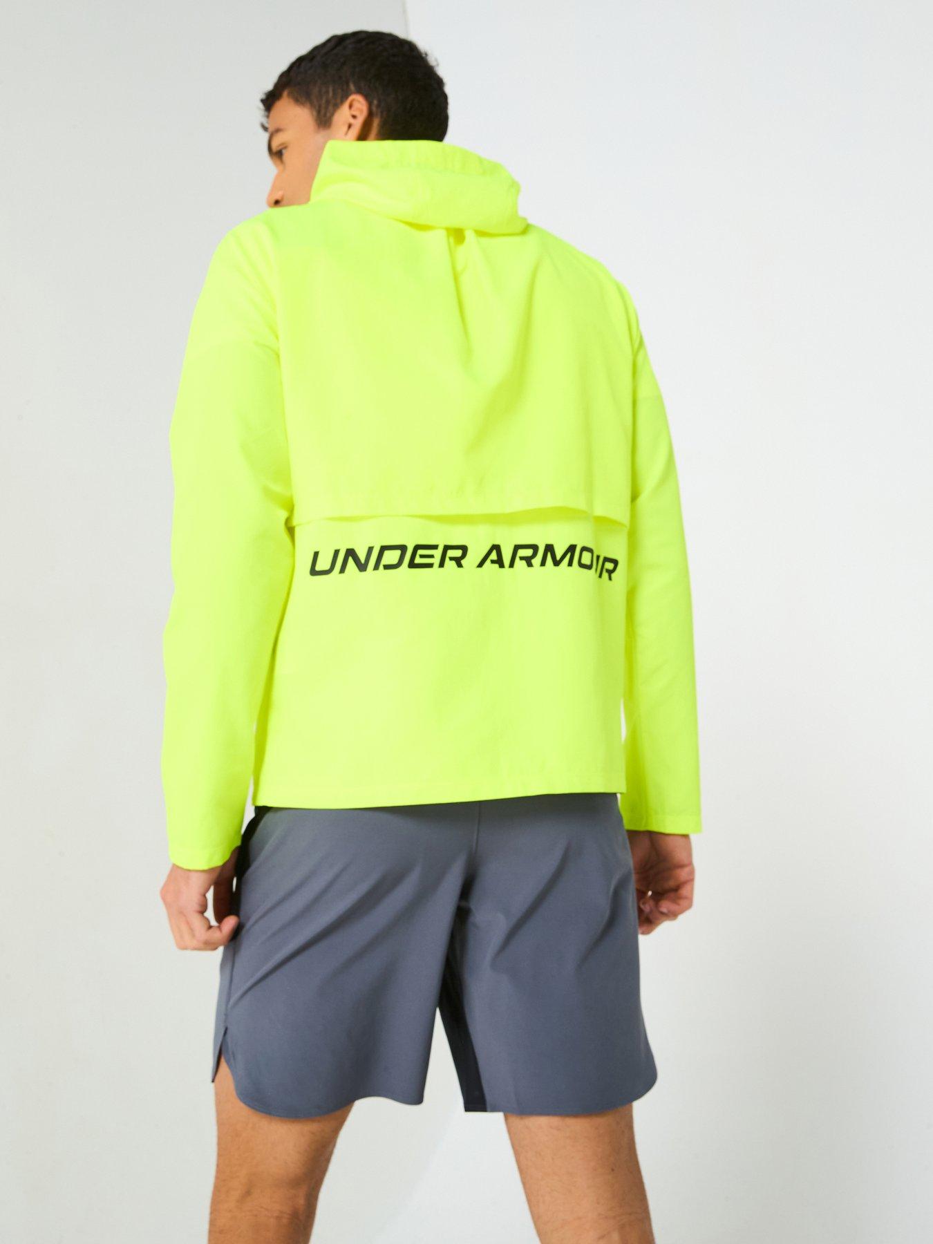 UNDER ARMOUR Men's Running Launch Hooded Jacket - Yellow/Reflective ...