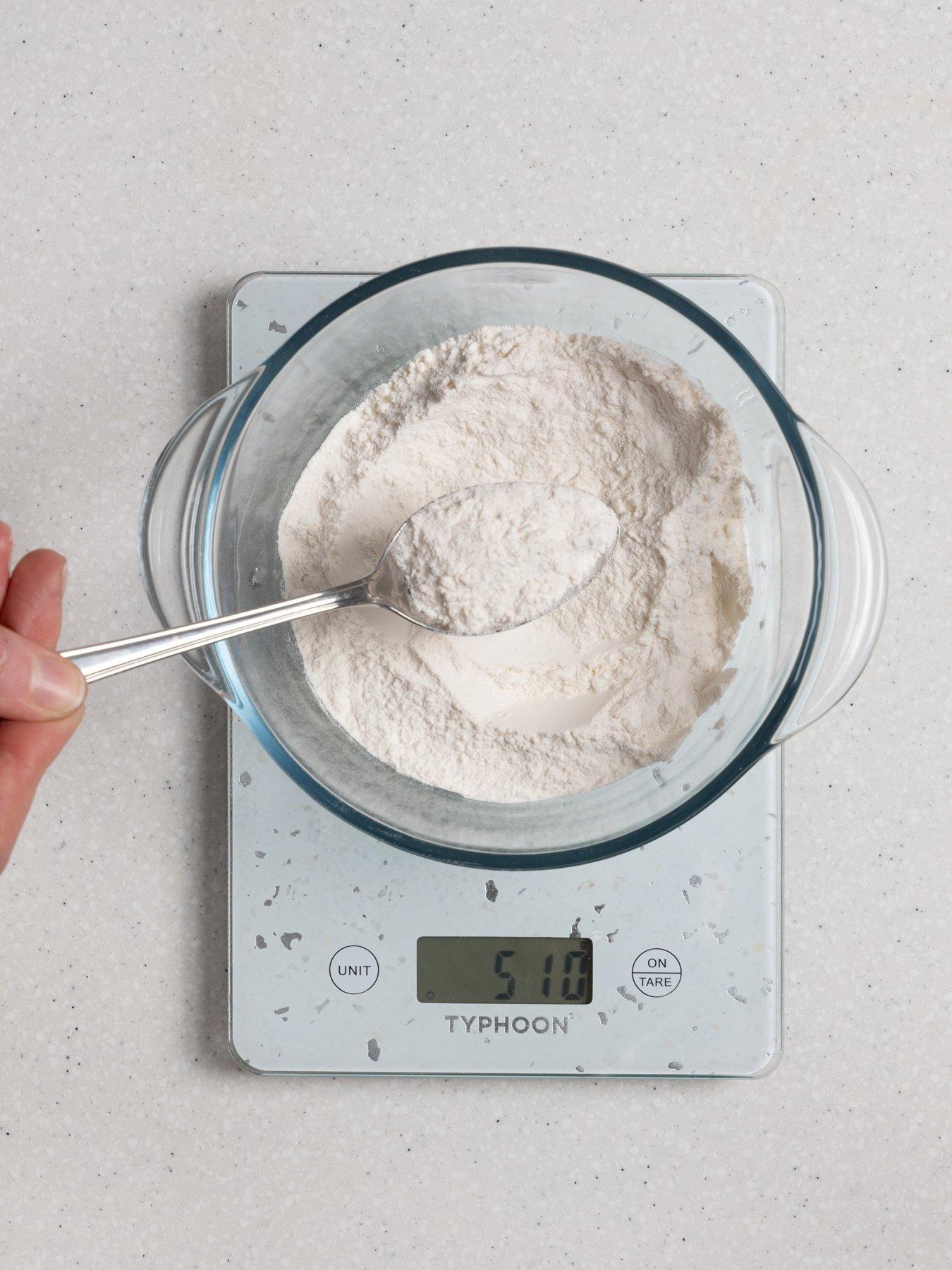 Typhoon Elements White Quartz Effect Digital Kitchen Scales | Littlewoods