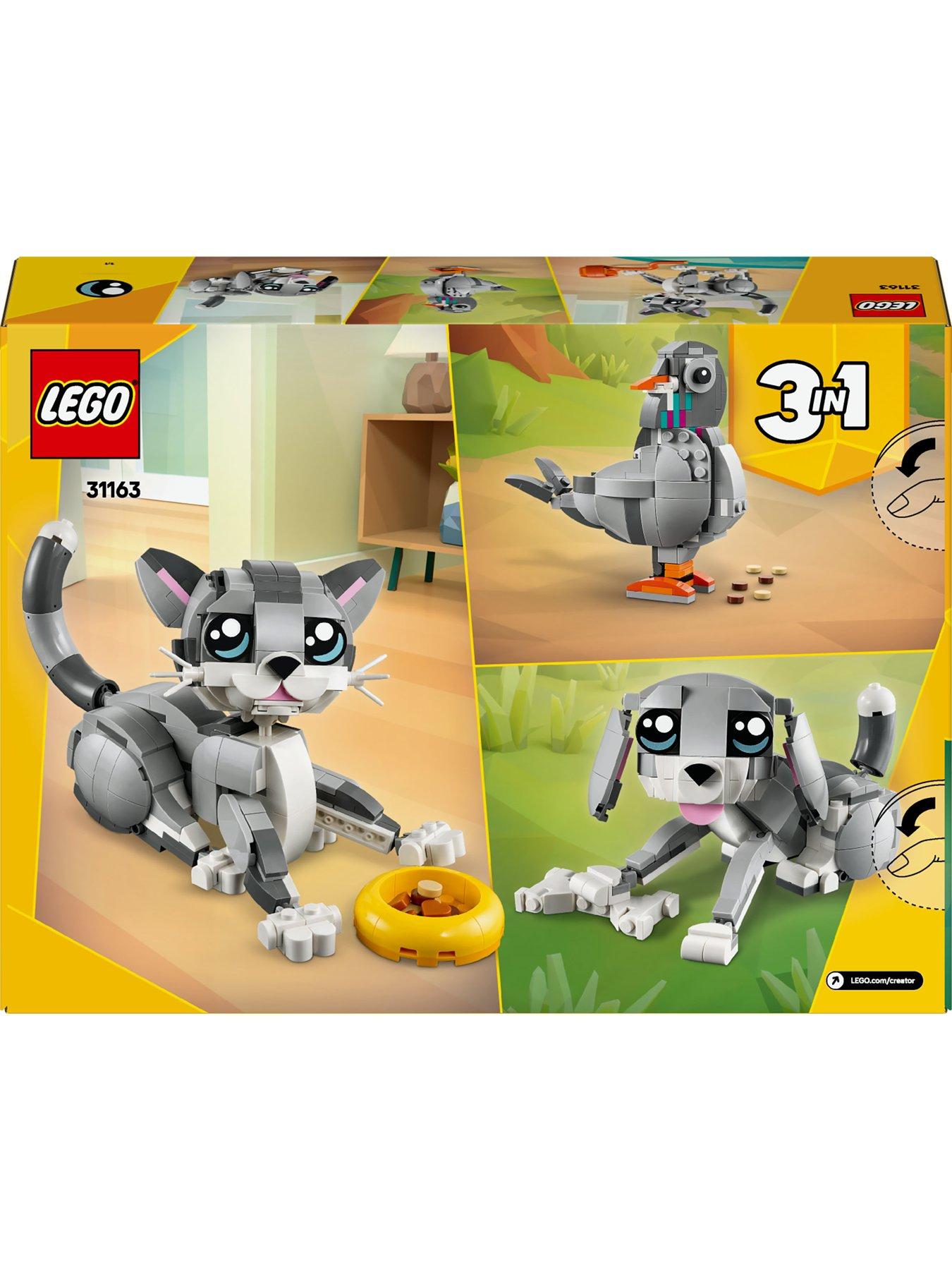 LEGO Creator 3in1 Playful Cat Toy Animal Set 31163 | Littlewoods
