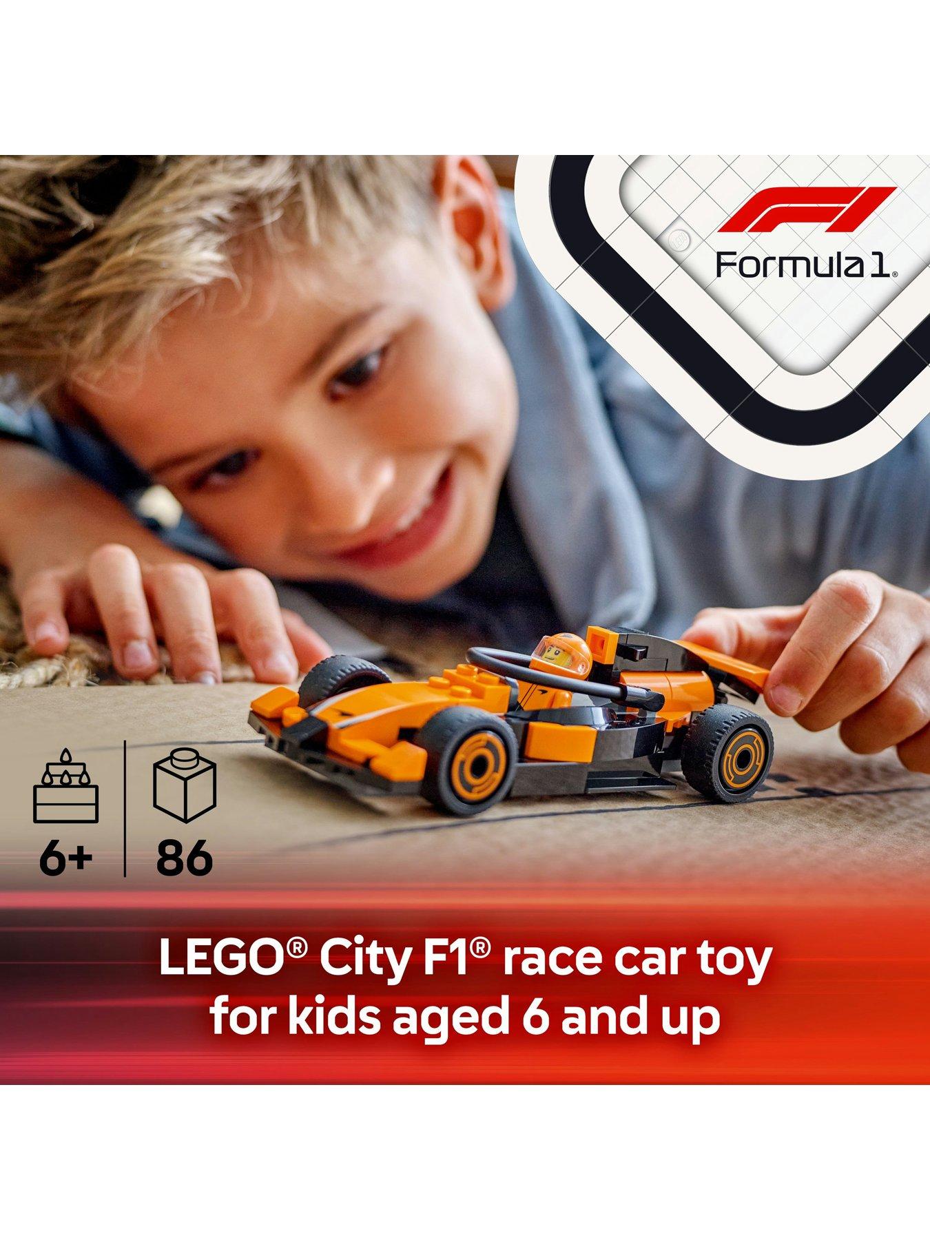 LEGO City F1 Driver with McLaren Race Car Toy 60442 | Littlewoods