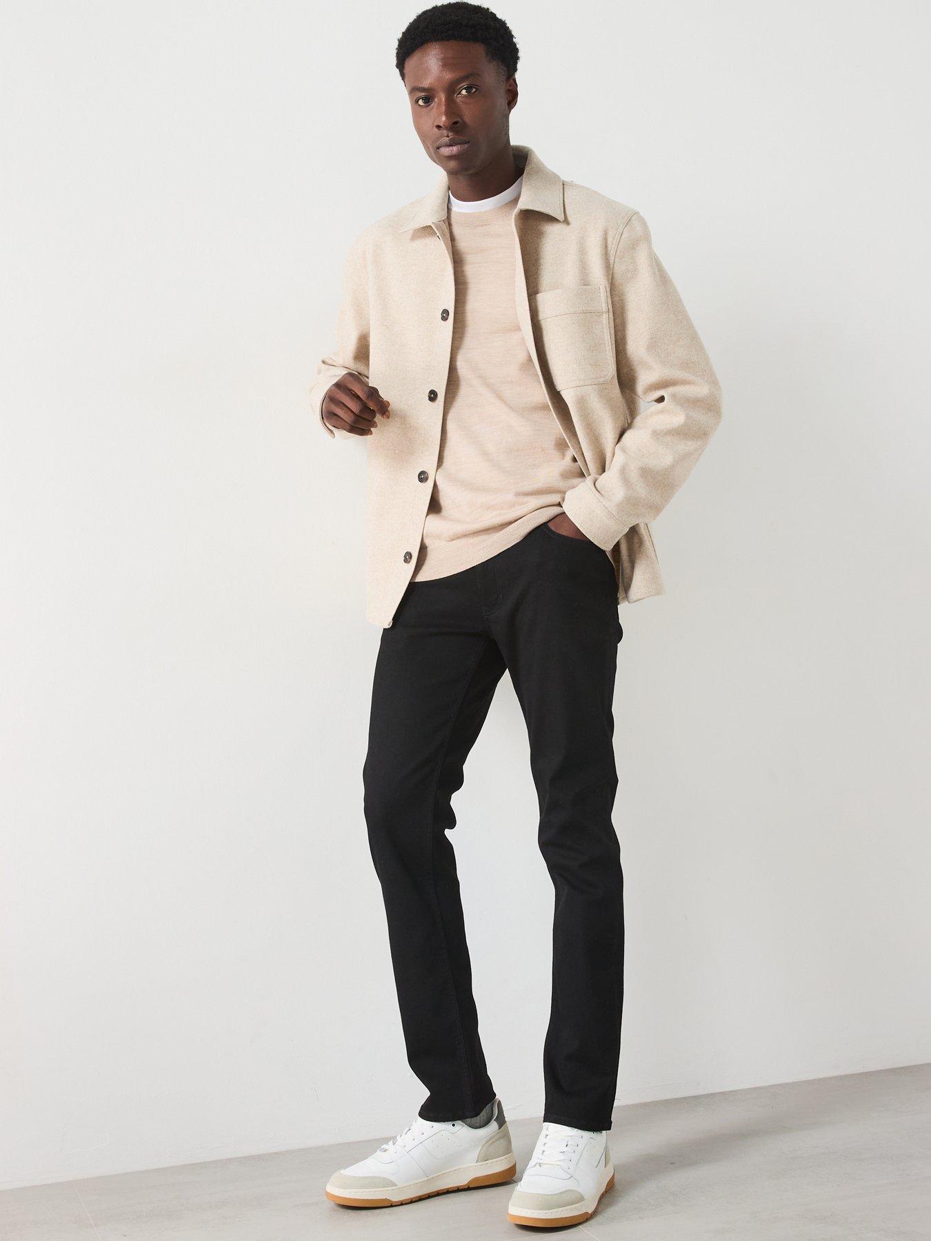 Mango Patrick Smart Straight Fit Jeans - Black | Littlewoods