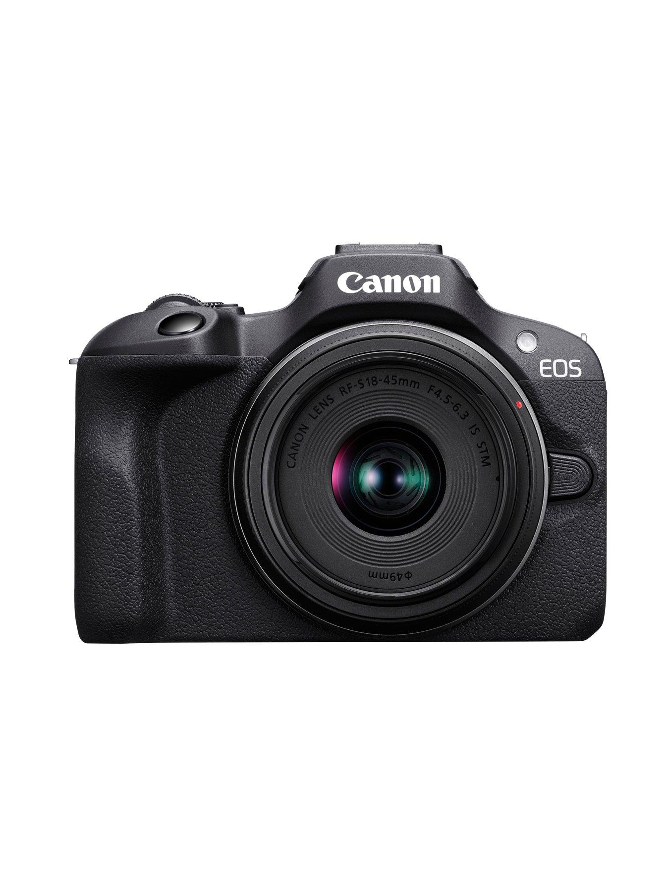 Canon EOS R100 Camera inc RF-S 18-45mm Lens, Shotgun Mic, Desktop ...