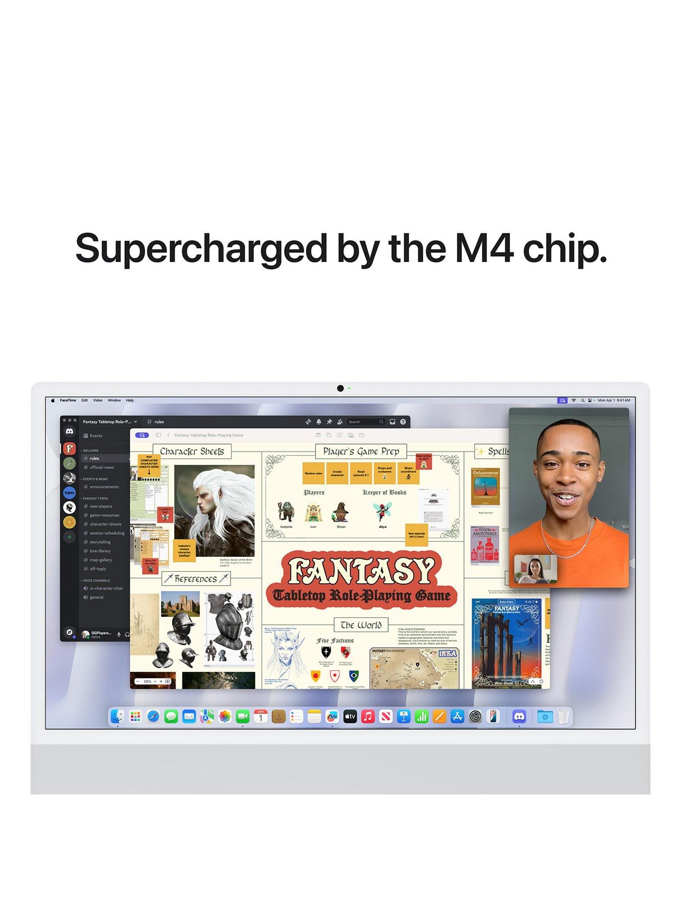 Apple iMac (M4, 2024) 24 inch with Retina 4.5K display, 10-core CPU and ...