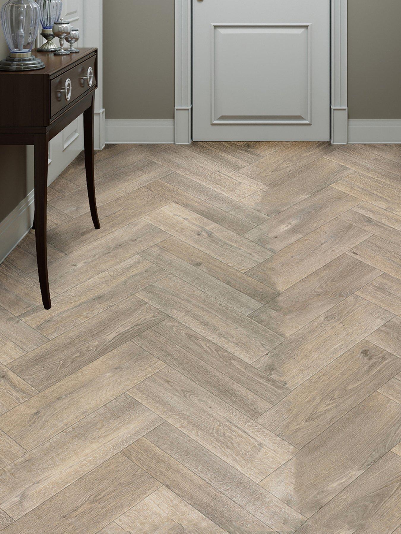 Homemaker Herringbone Look Pre-Cut Vinyl Flooring – 3 x 2 metres ...