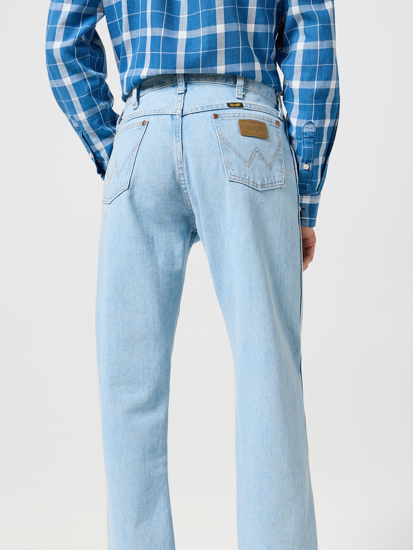 Wrangler 13MWZ Regular Straight Fit Jeans - Light Blue | Littlewoods