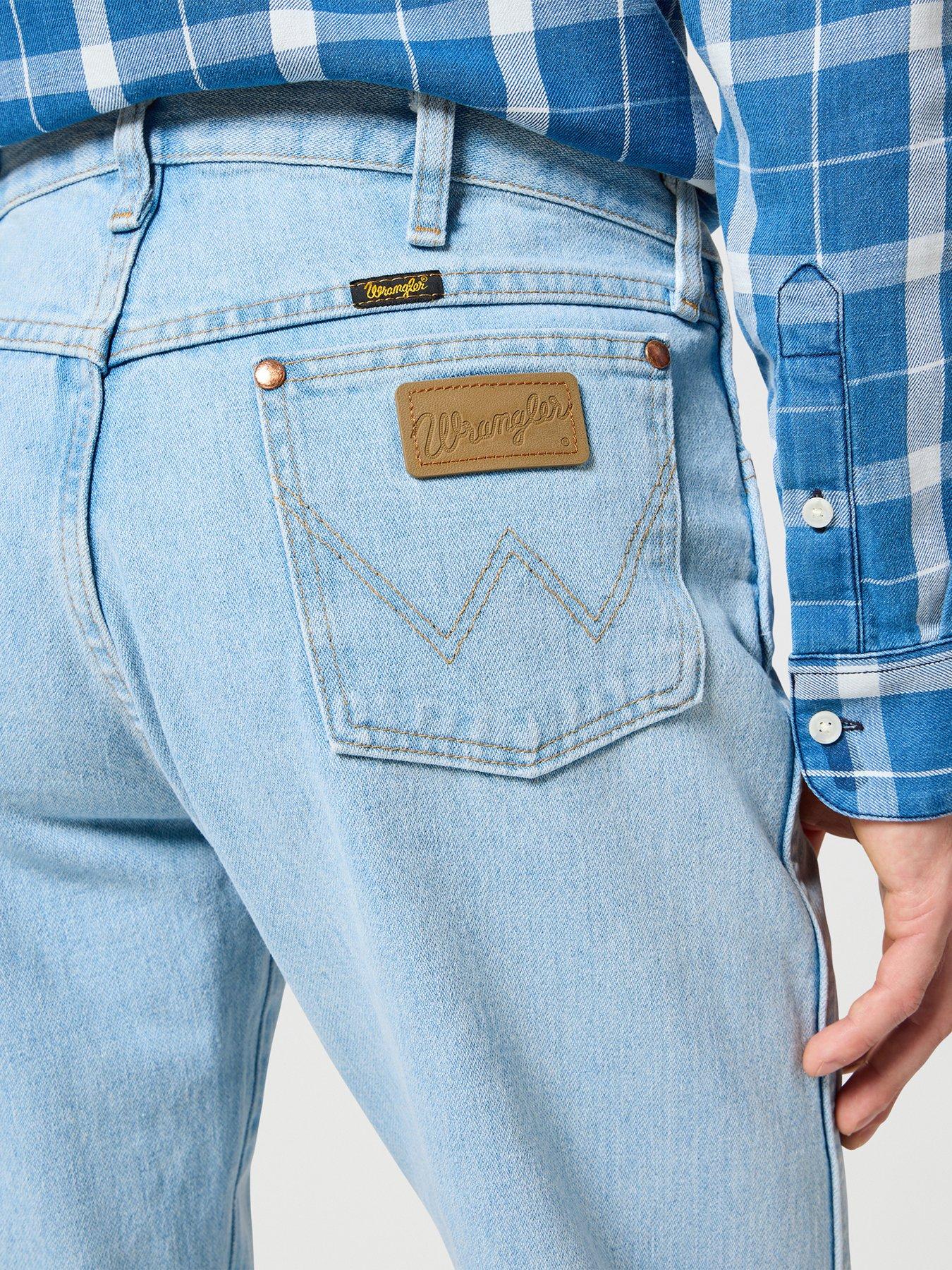 Wrangler 13MWZ Regular Straight Fit Jeans - Light Blue | Littlewoods