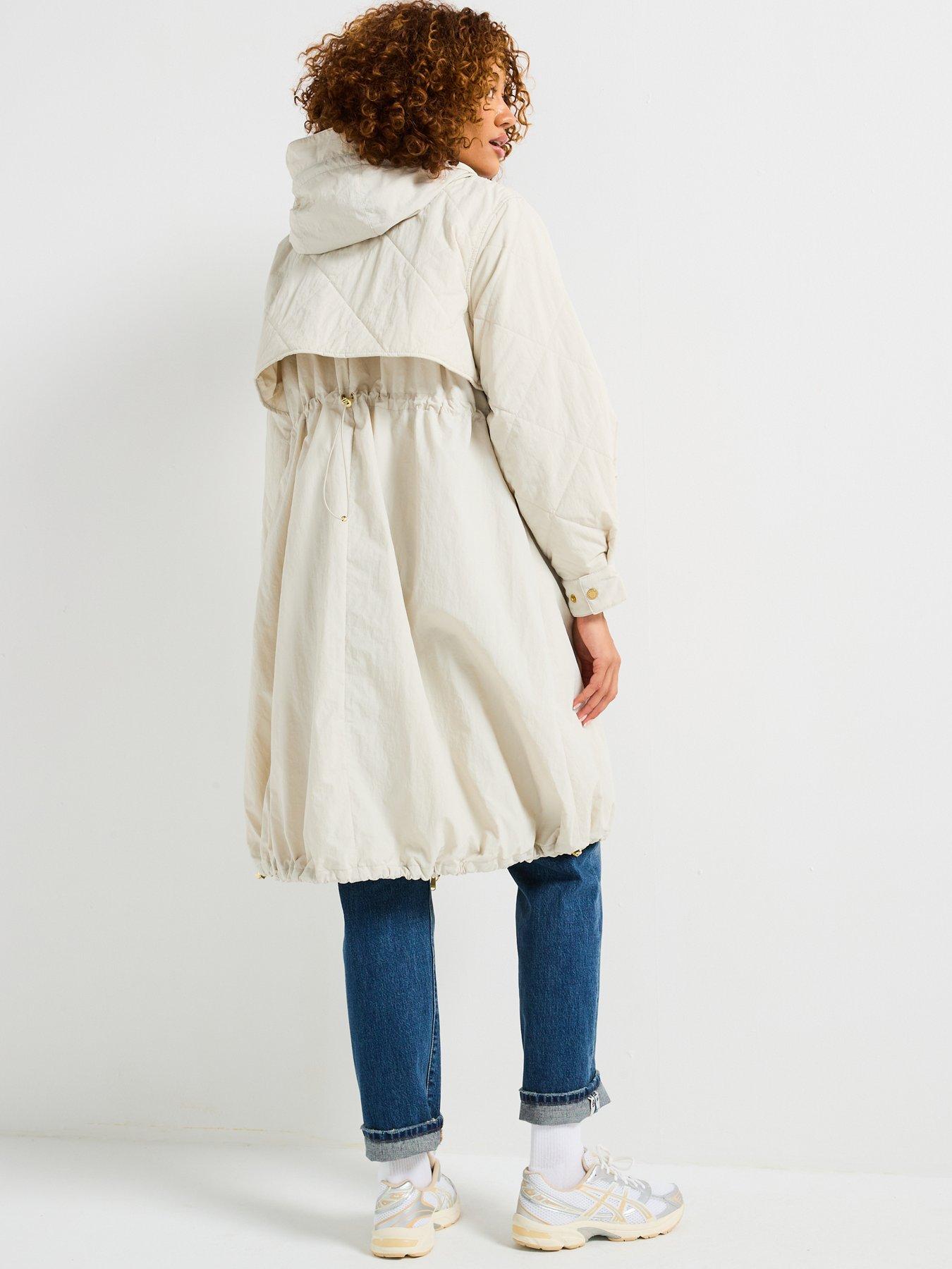 Barbour International Estella Parka Casual Jacket - Beige | Littlewoods