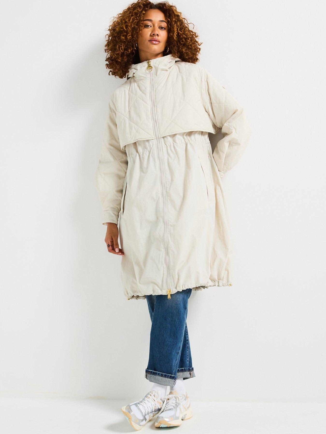 Barbour International Estella Parka Casual Jacket - Beige | Littlewoods