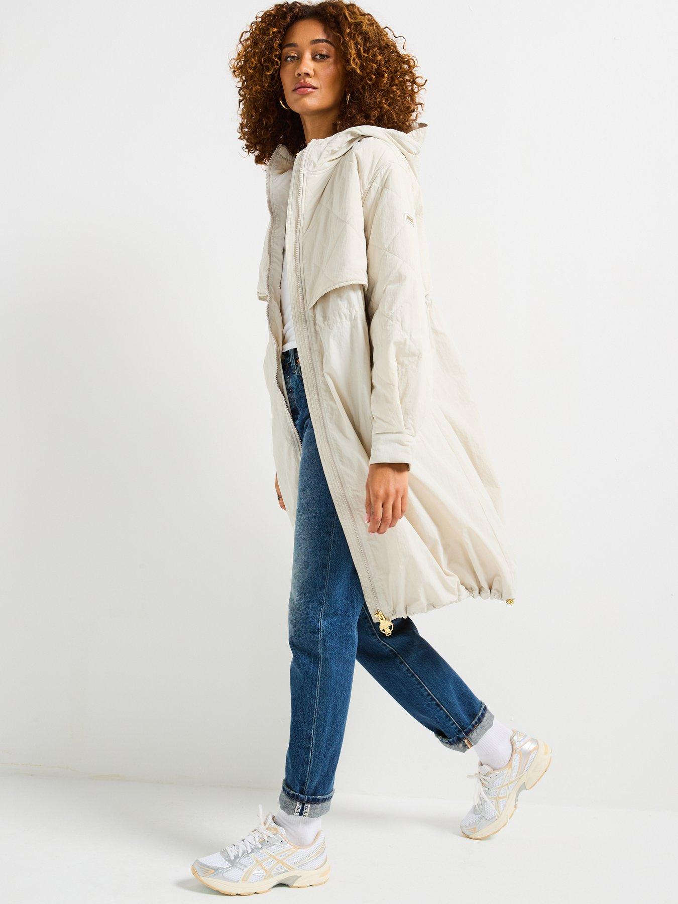 Barbour International Estella Parka Casual Jacket - Beige | Littlewoods