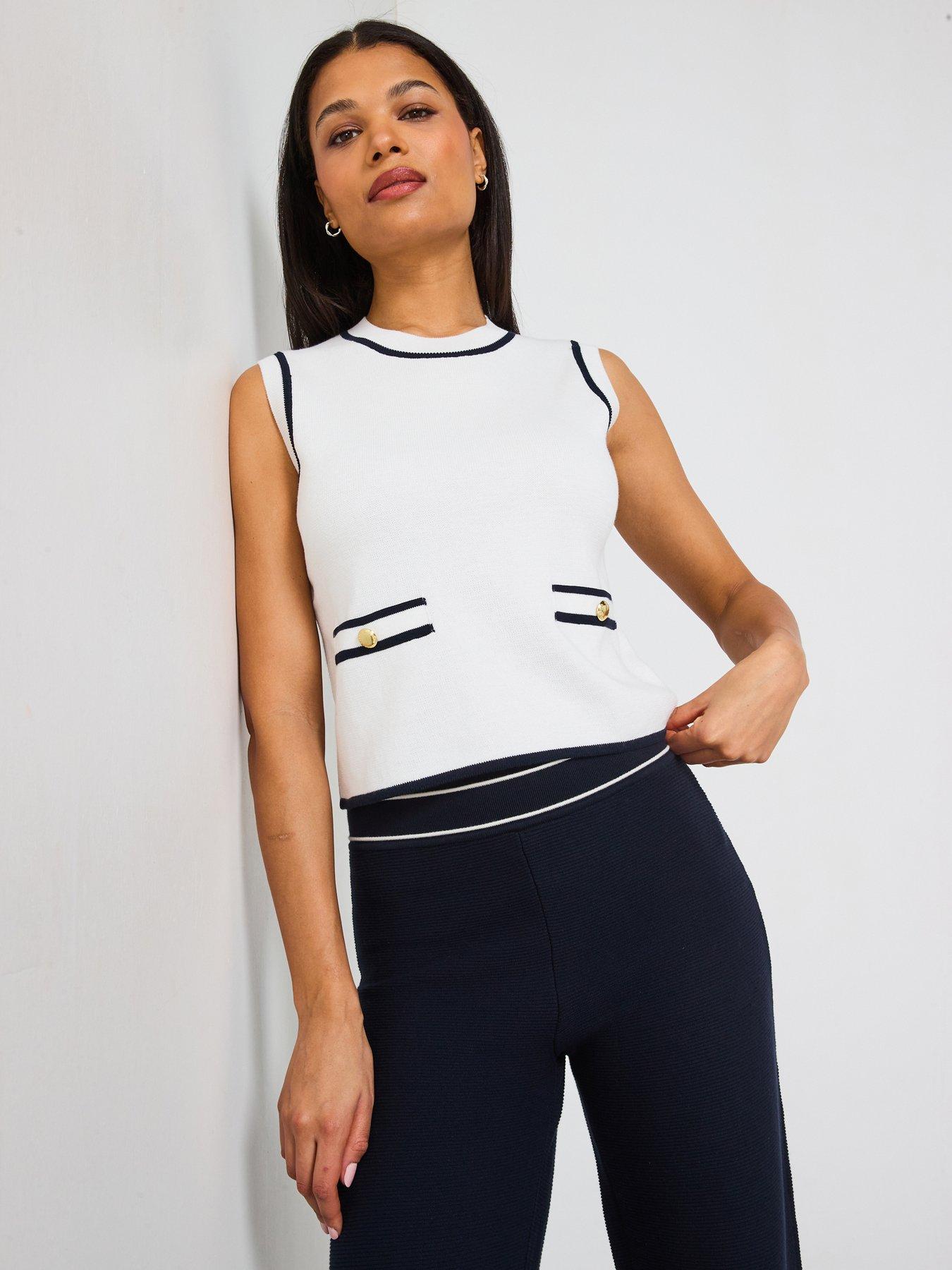 Barbour Amy Sleeveless Knitted Jumper - White | Littlewoods