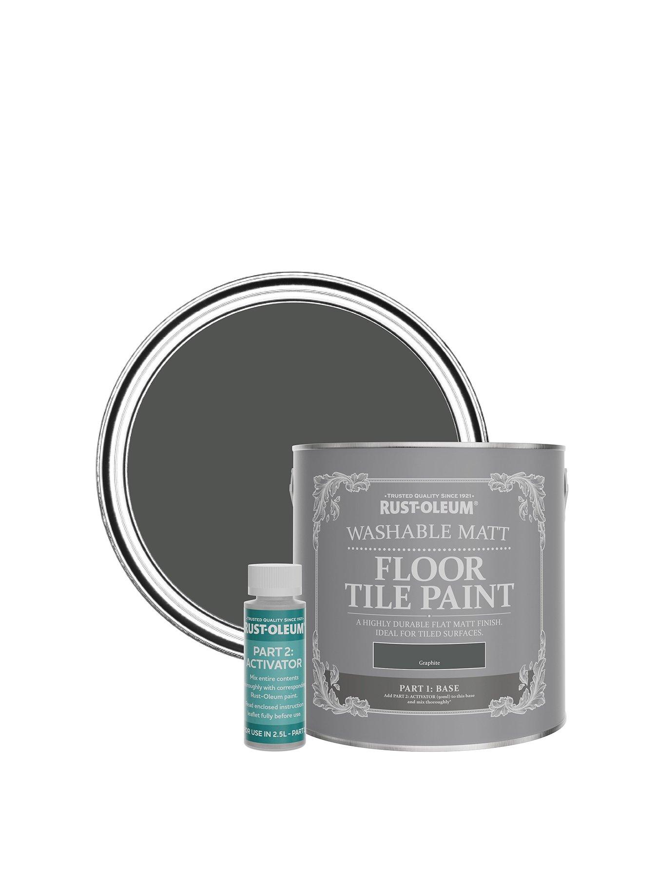 Rust-Oleum Floor Tile Paint Graphite Matt 2.5l | littlewoods.com