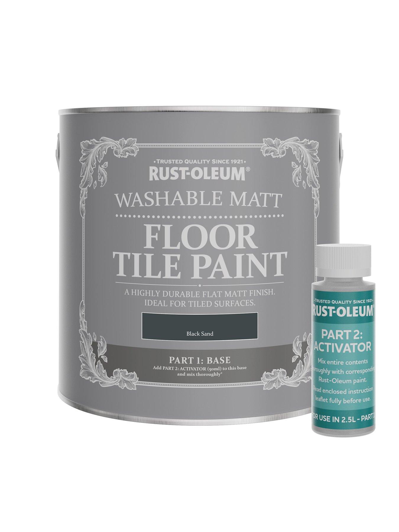 Rust-Oleum Floor Tile Paint Black Sand Matt 2.5l | Littlewoods