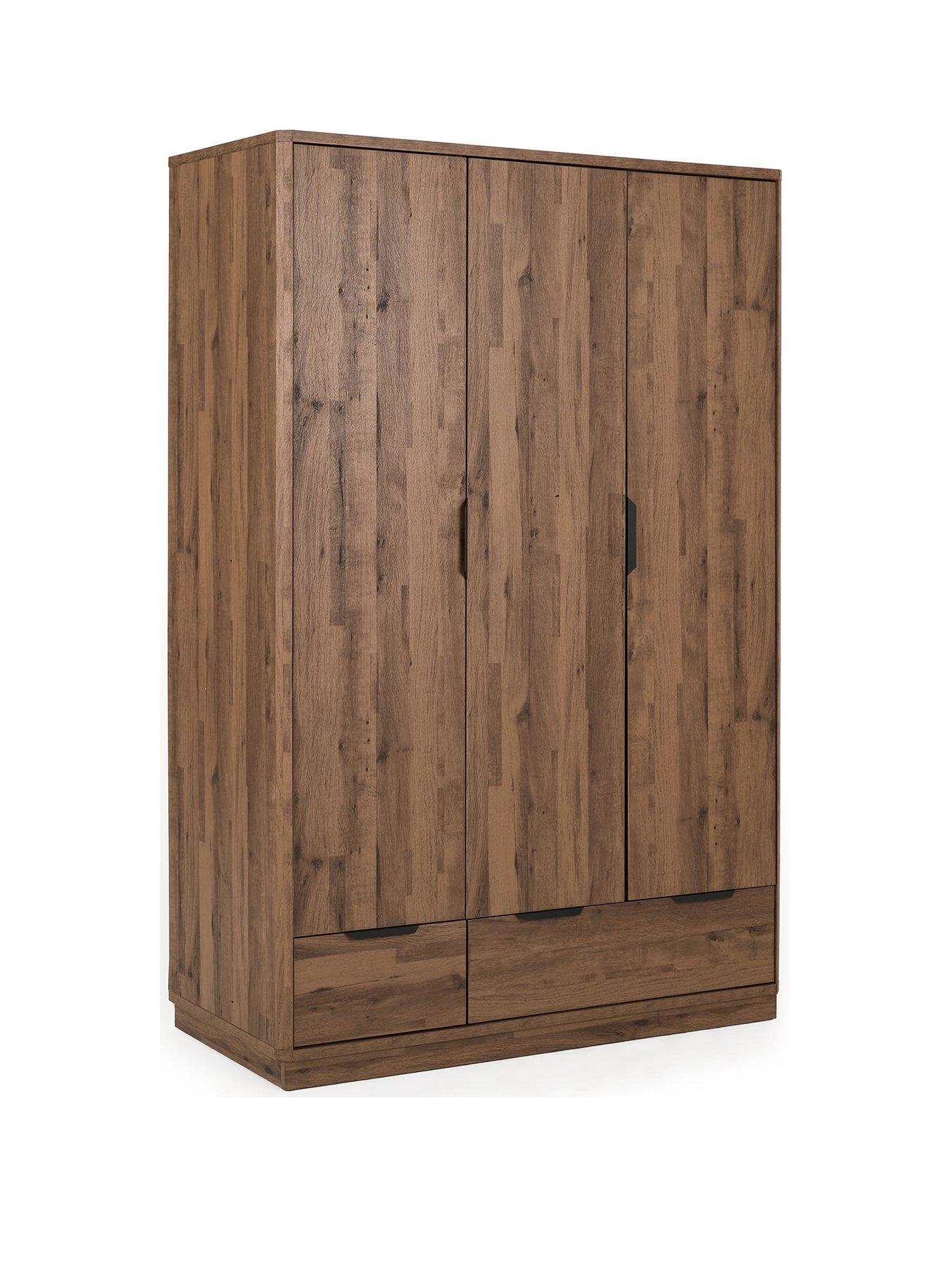 Very Home Harlem 3 Door, 2 Drawer Wardrobe - Mid Oak Effect - FSC ...