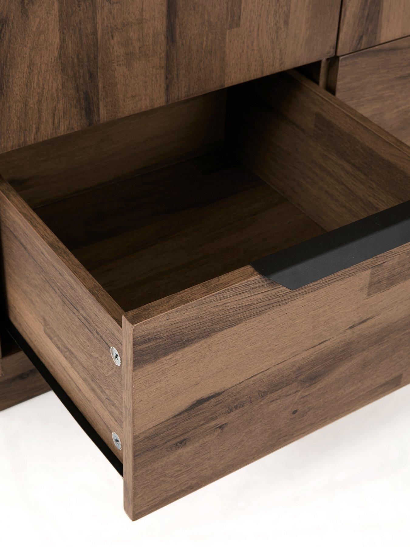 Very Home Harlem 3 Door, 2 Drawer Wardrobe - Mid Oak Effect - FSC ...