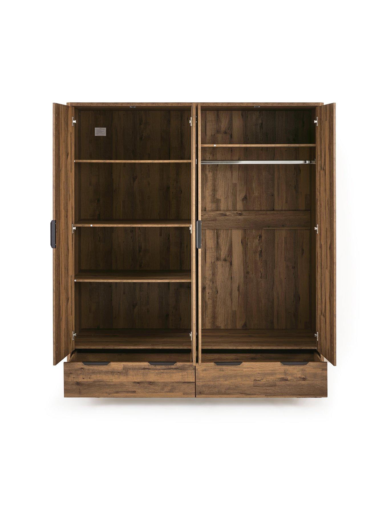 Very Home Harlem 4 Door, 2 Drawer Wardrobe - Mid Oak Effect - FSC ...