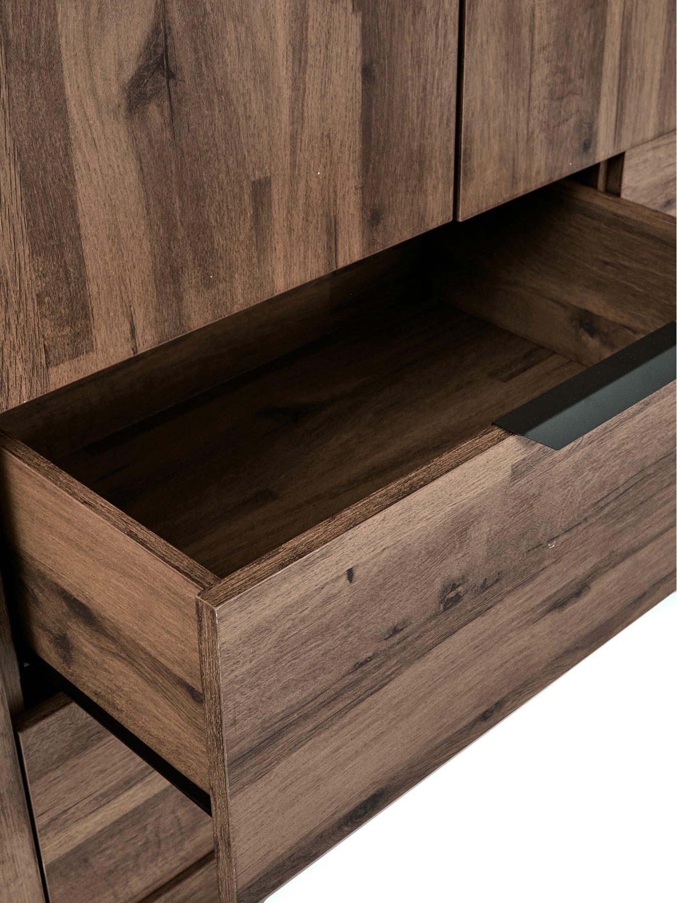 Very Home Harlem 5 Door, 4 Drawer Wardrobe - Mid Oak Effect - FSC ...