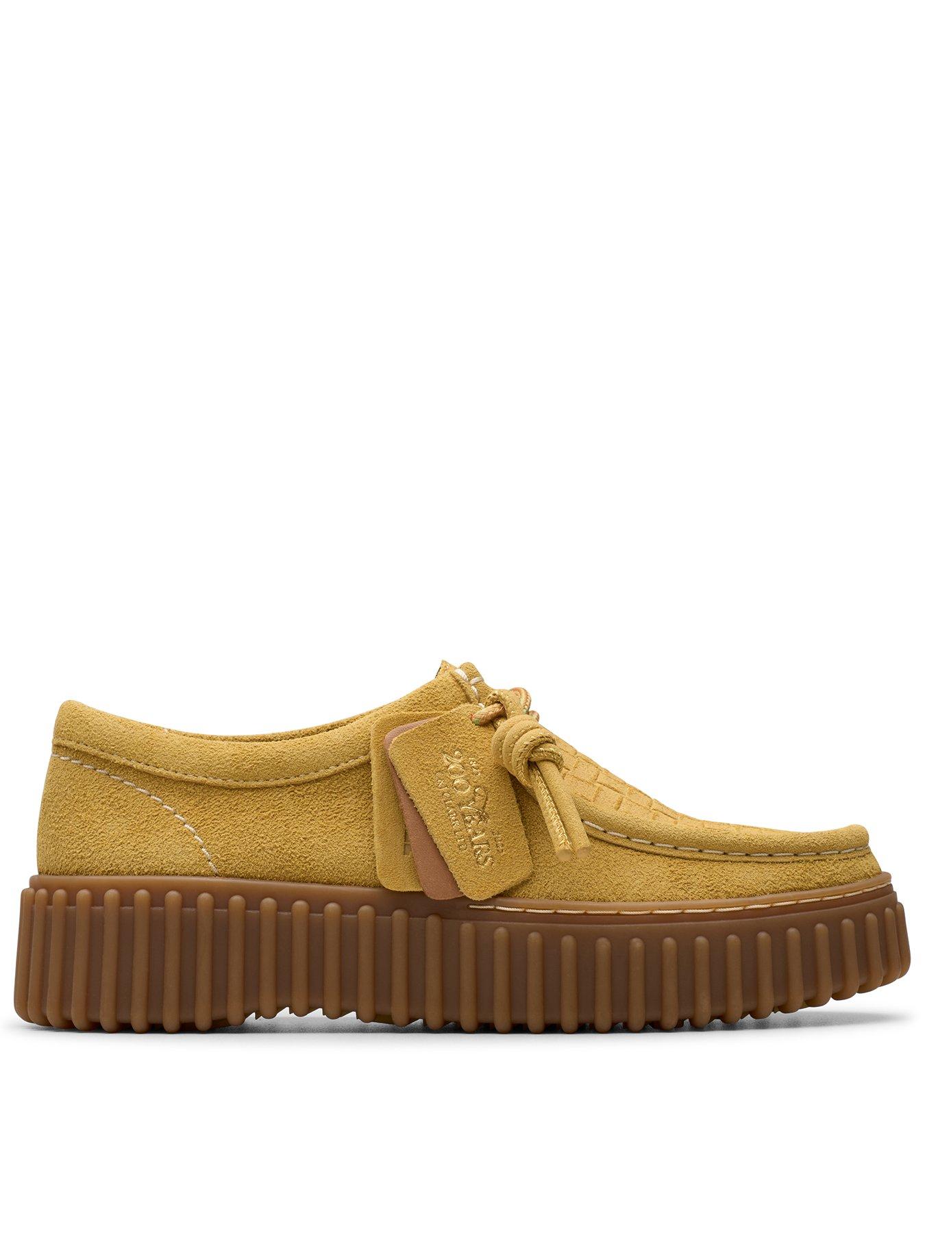 Clarks Torhill Bee Suede Shoe - Yellow | Littlewoods