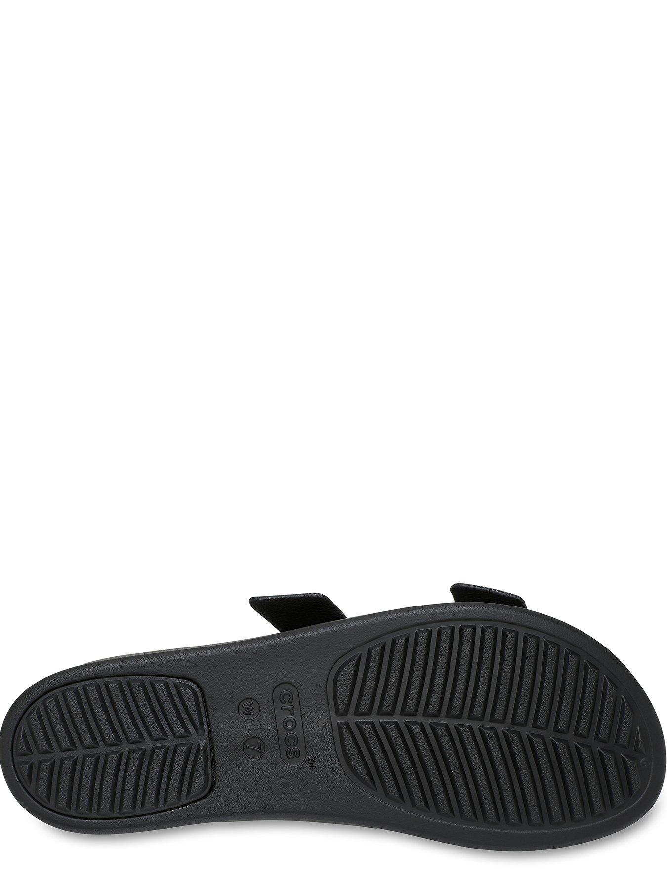 Crocs Brooklyn Buckle Flat Sandal - Black | Littlewoods