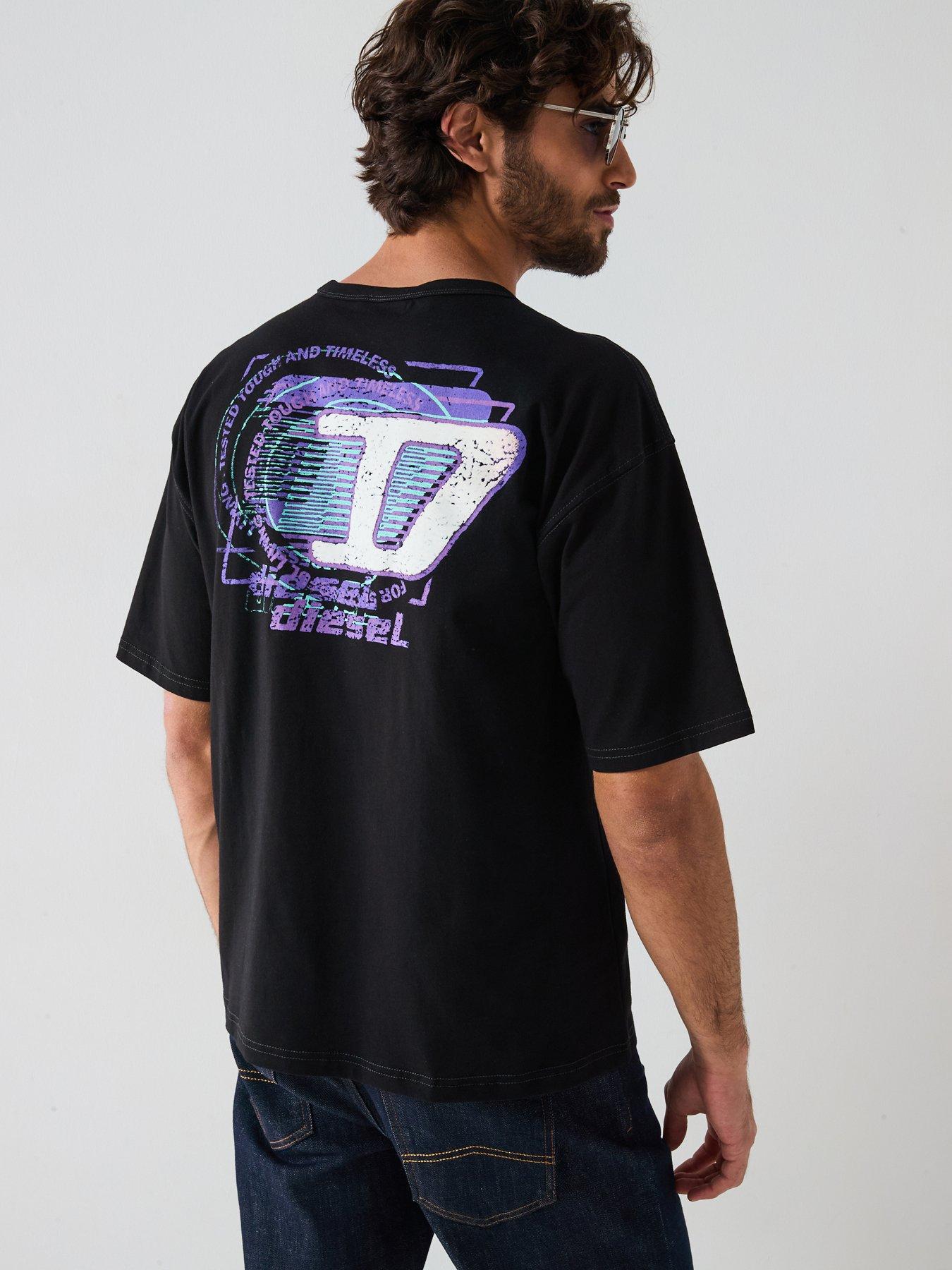 Diesel T-Boxt-R16 Backhit Graphic T-Shirt - Black | Littlewoods