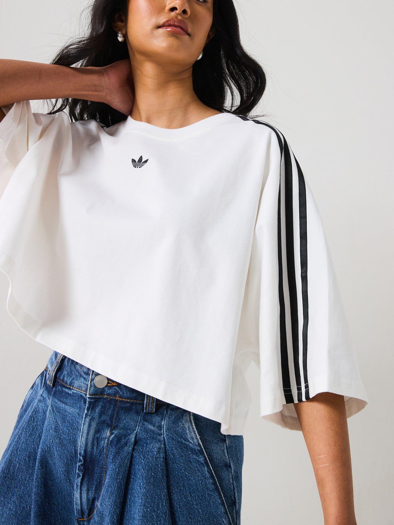 adidas Originals Adilenium Boxy Oversized T-Shirt - White | Littlewoods