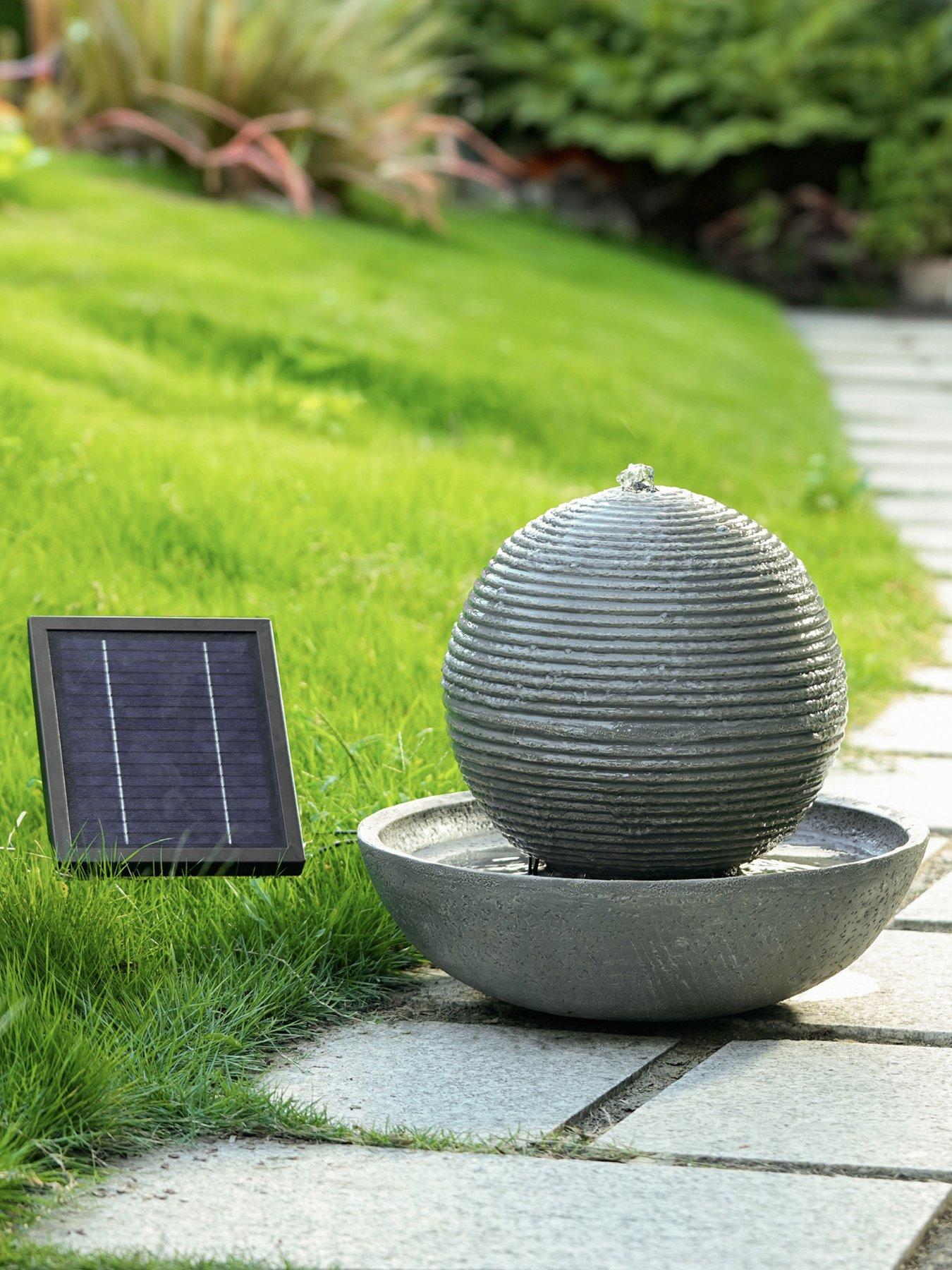 Streetwize Solar Ball Water Feature With Battery Back-up | littlewoods.com