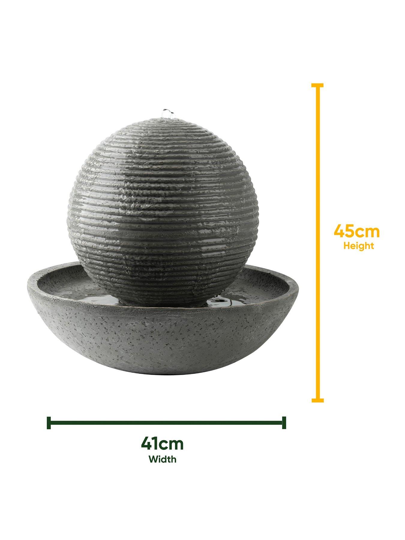 Streetwize Solar Ball Water Feature With Battery Back-up | littlewoods.com