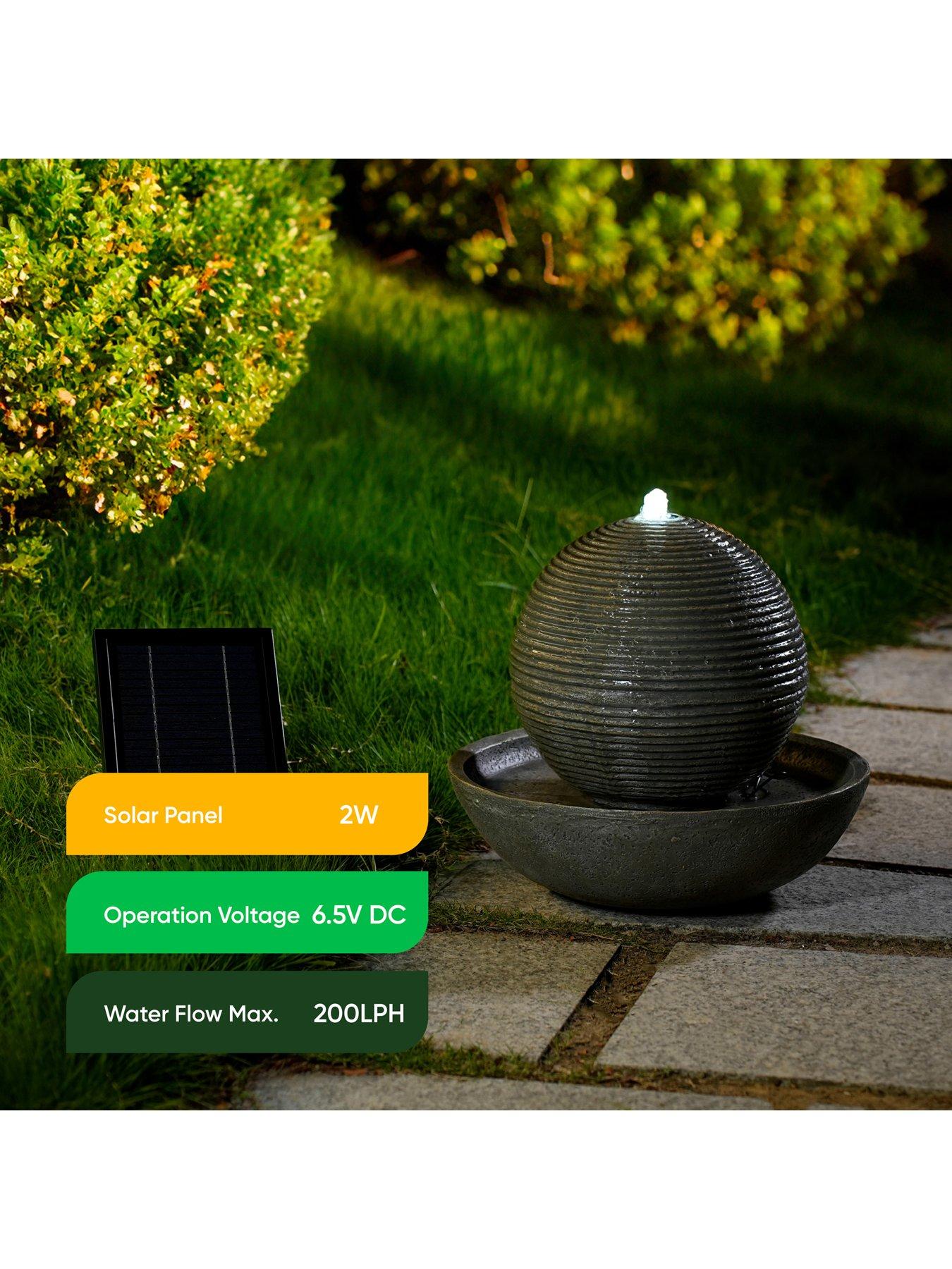 Streetwize Solar Ball Water Feature With Battery Back-up | Littlewoods