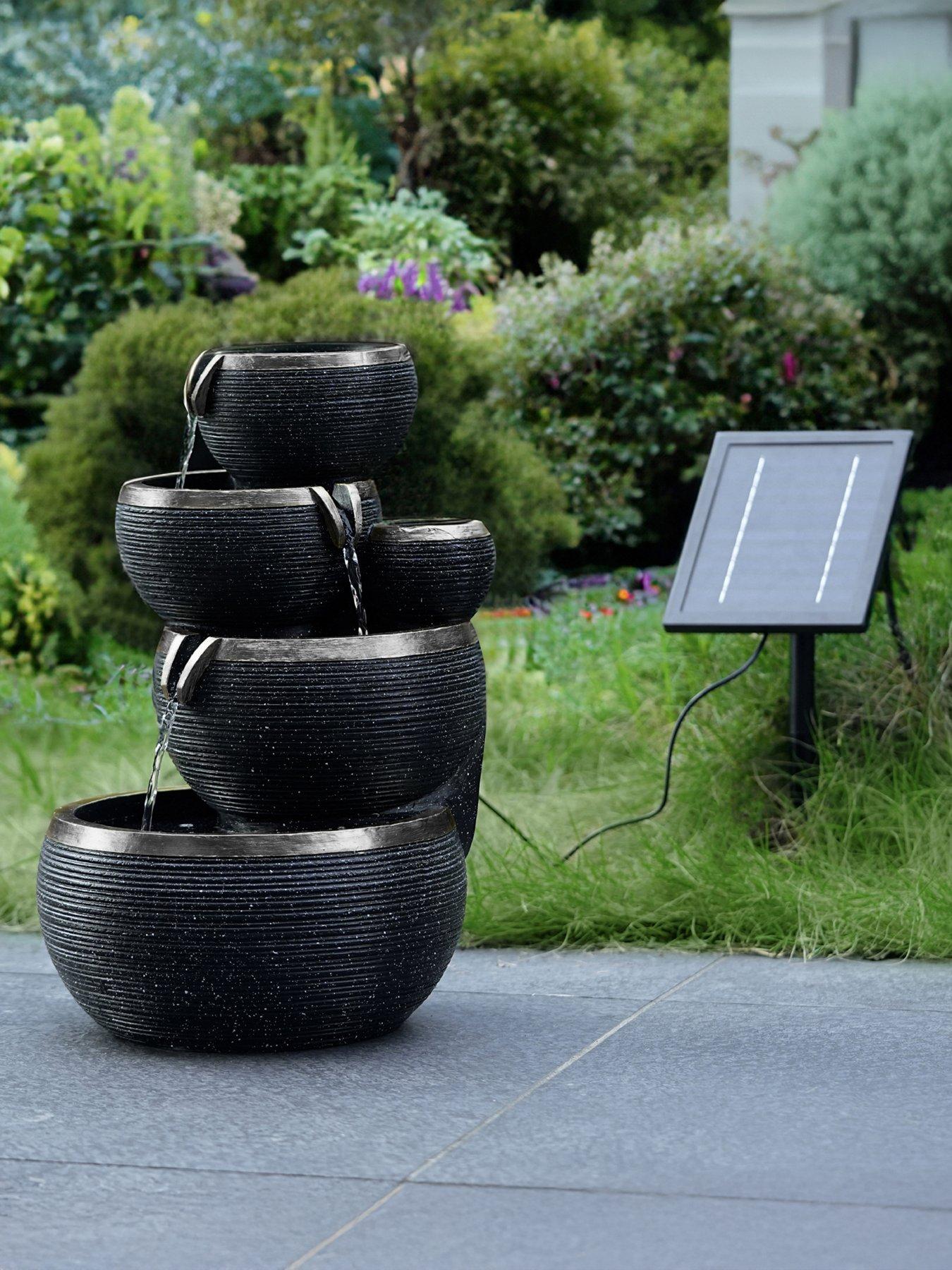 Streetwize Solar Cascading Fountain Water Feature | Littlewoods