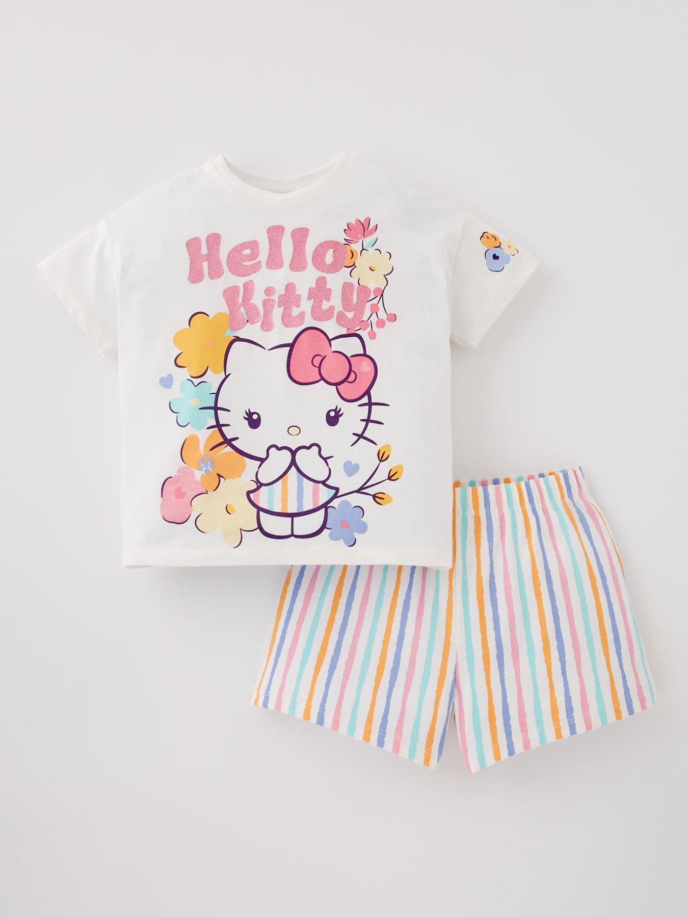 Hello Kitty Short Sleeve Striped Pyjamas - Multi | Littlewoods