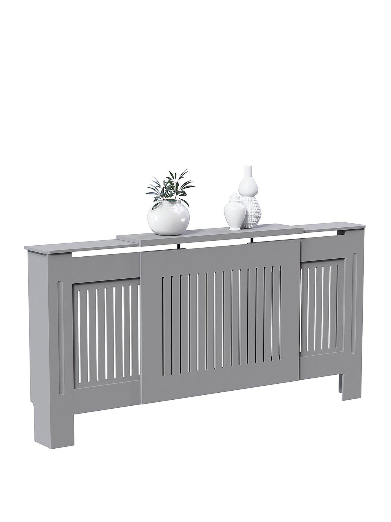 Vida Designs Chelsea Adjustable Radiator Cover - Olive Grey | Littlewoods
