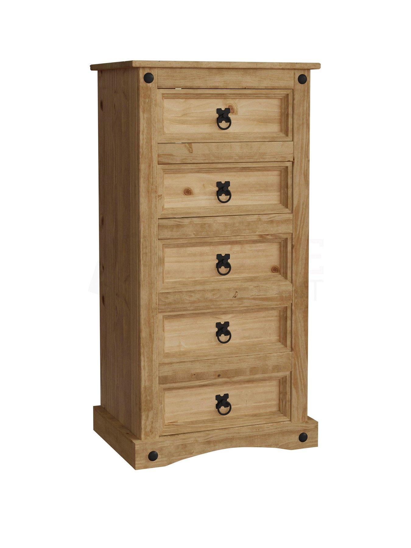 Vida Designs Corona 5 Drawer Narrow Chest | littlewoods.com