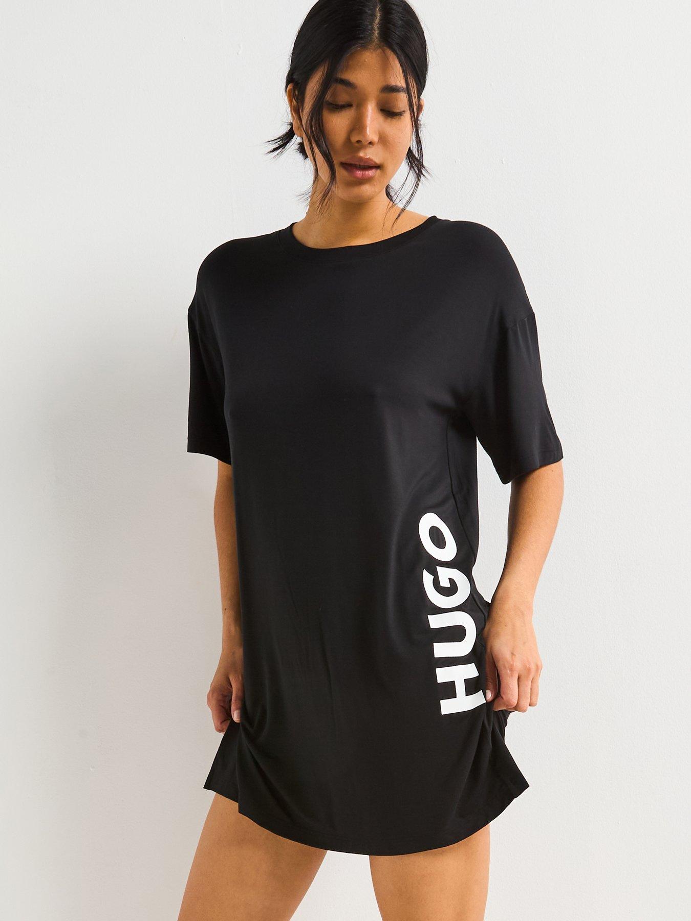 HUGO Unite Logo Nightdress - Black | Littlewoods