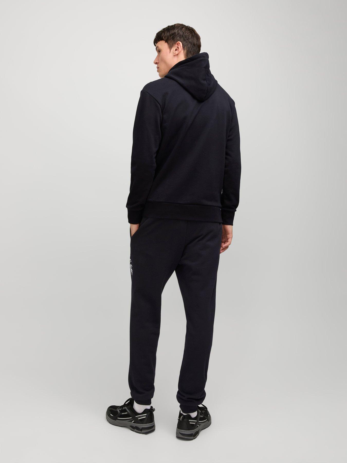 Jack & Jones Gordon Beau Script Logo Joggers - Black | Littlewoods