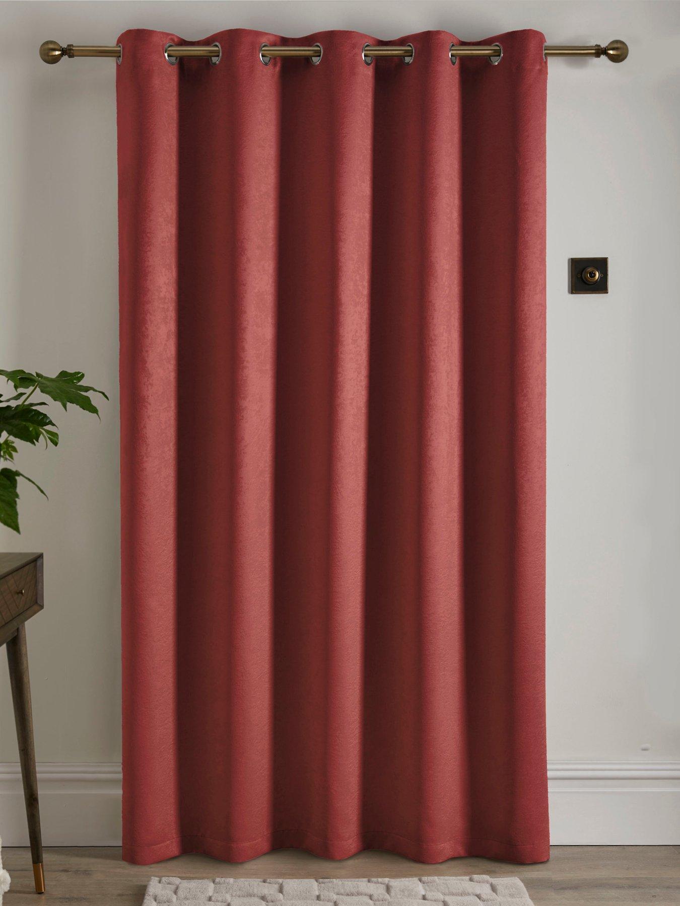 Fusion Strata Eyelet Single Panel Door Curtain- 66" Width X 84" Drop ...