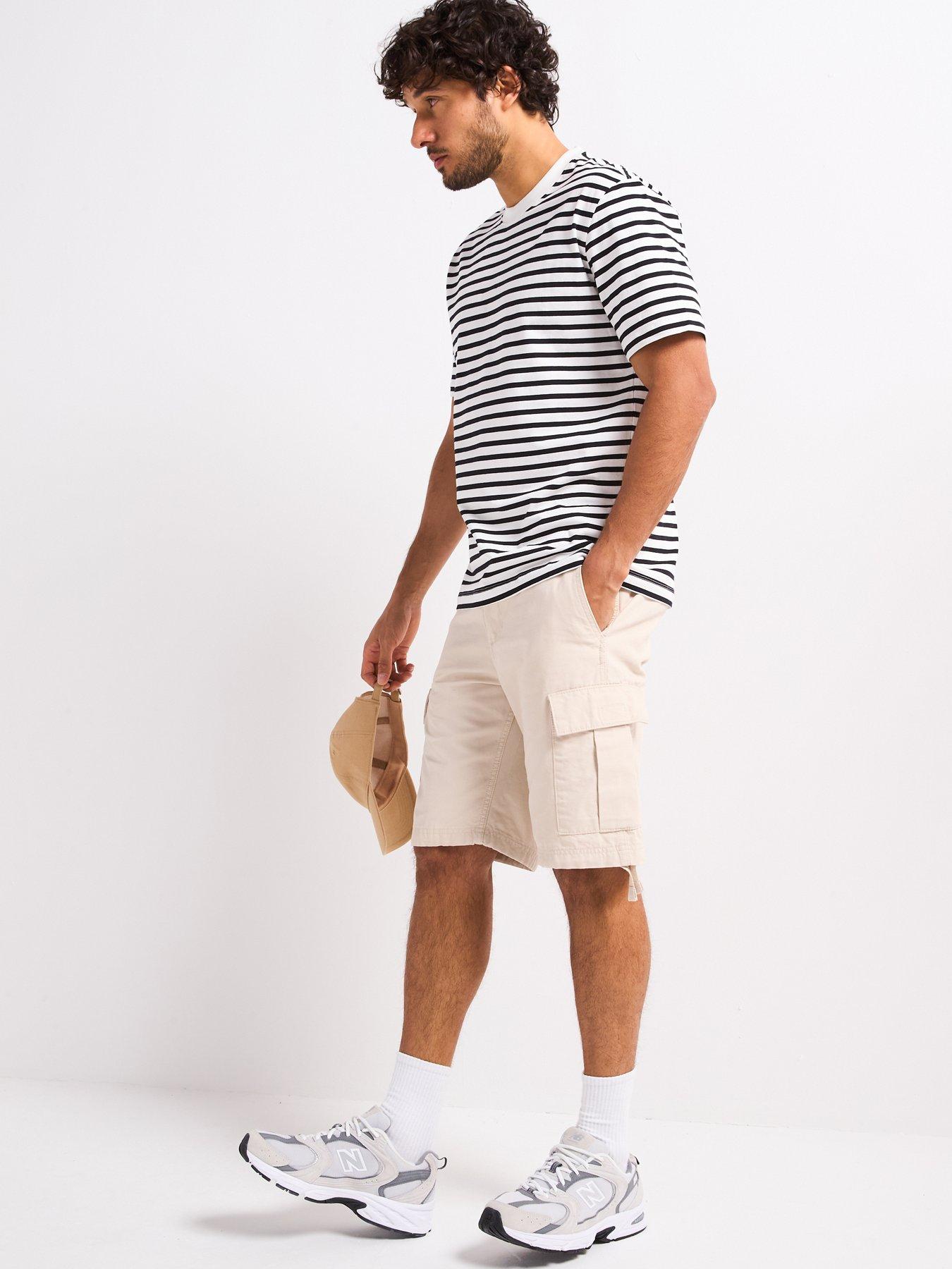 Jack & Jones Cole Barkley Cargo Shorts - Moonbeam | Littlewoods