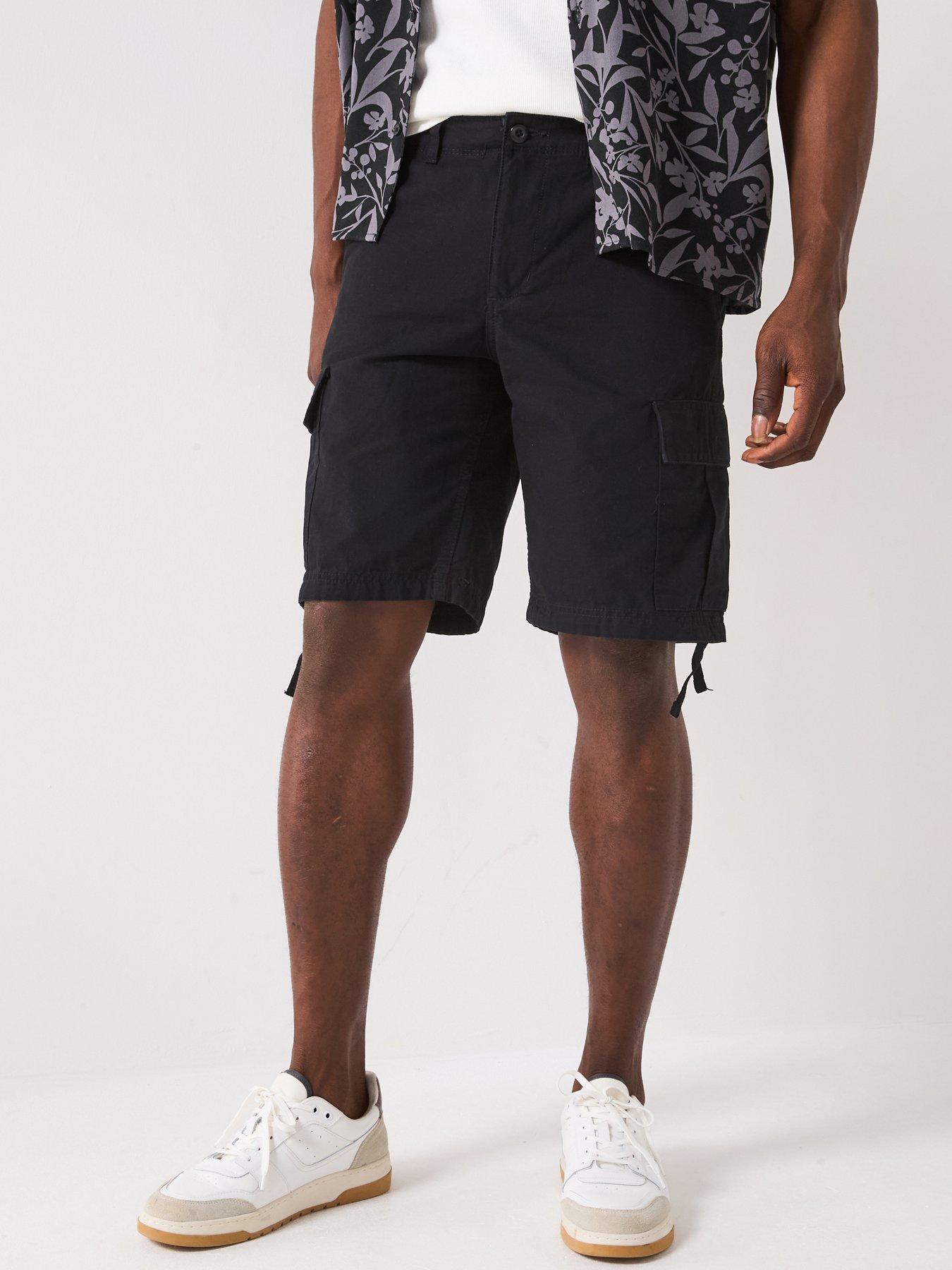 Jack & Jones Cole Barkley Cargo Shorts - Black | Littlewoods