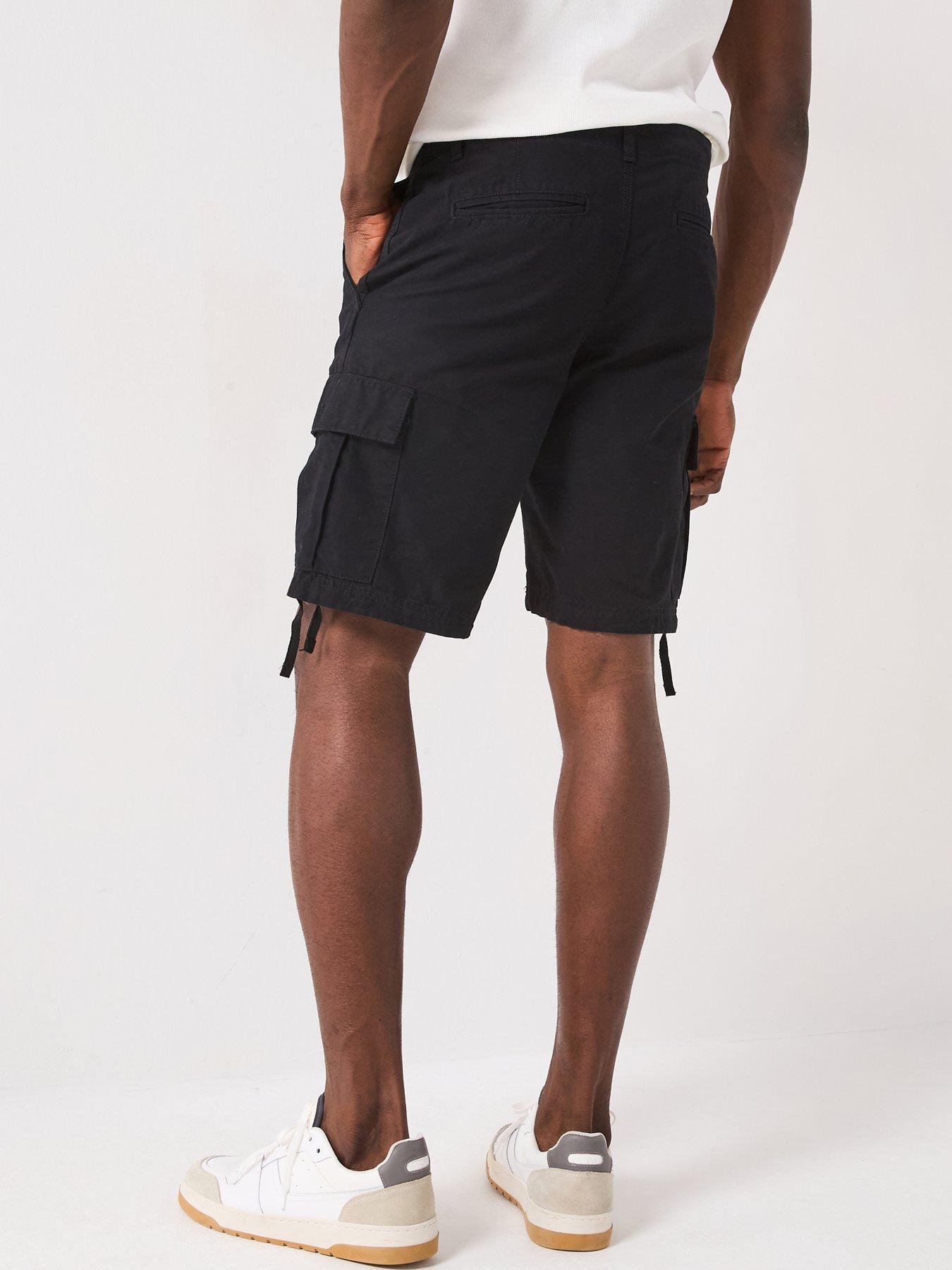 Jack & Jones Cole Barkley Cargo Shorts - Black | Littlewoods