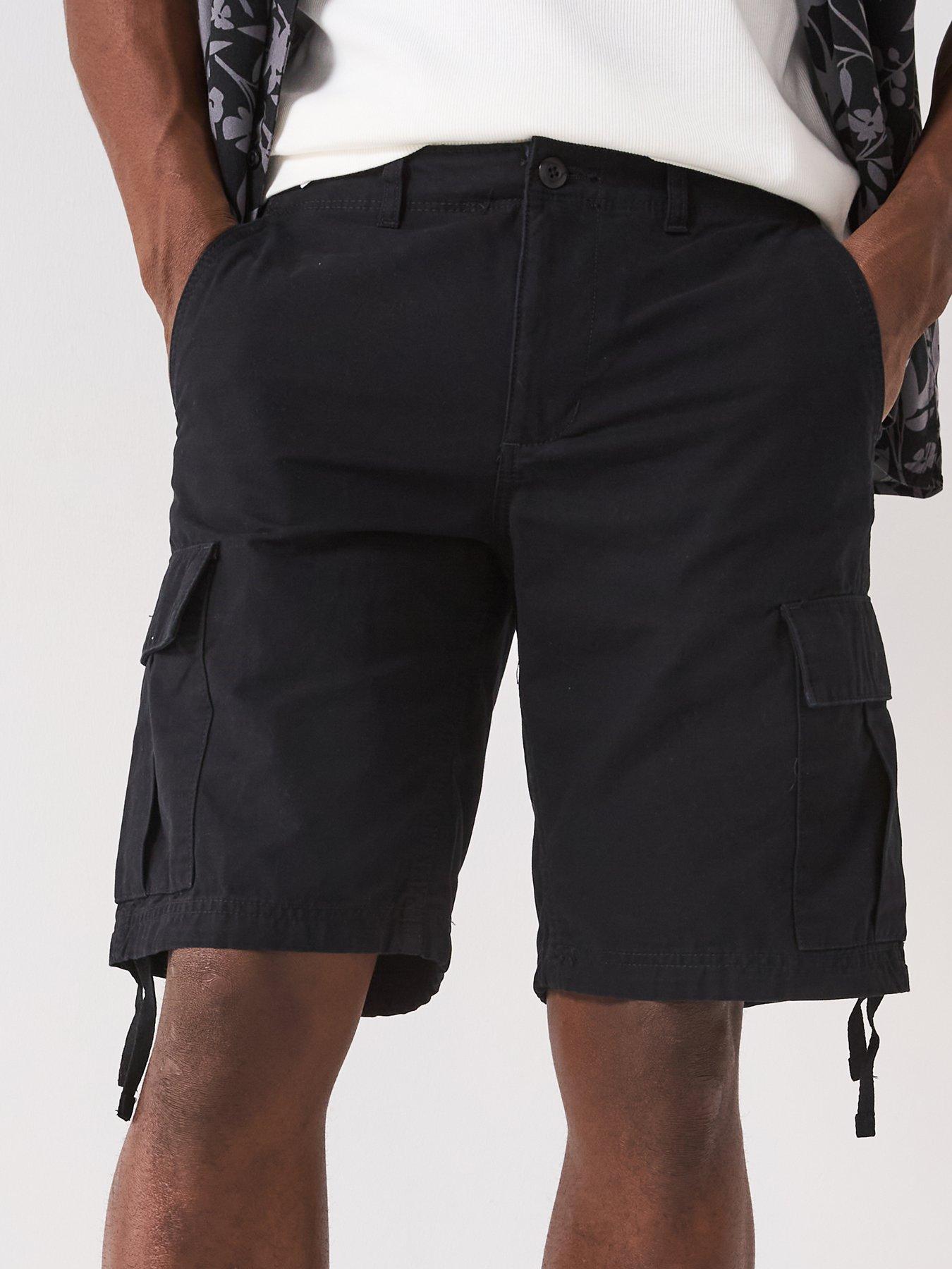 Jack & Jones Cole Barkley Cargo Shorts - Black | Littlewoods