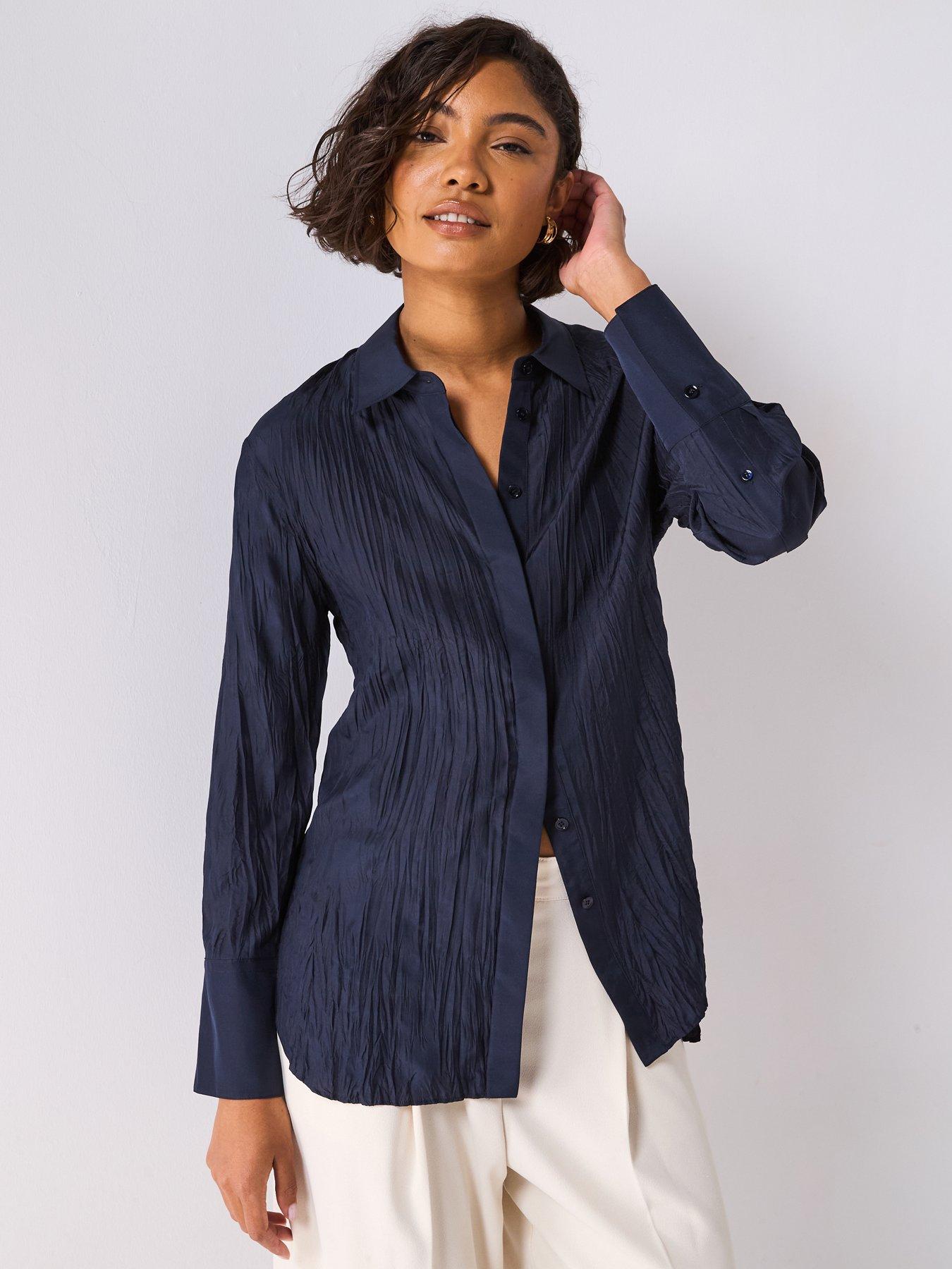 JOSEPH Bold Blouse - Navy | Littlewoods