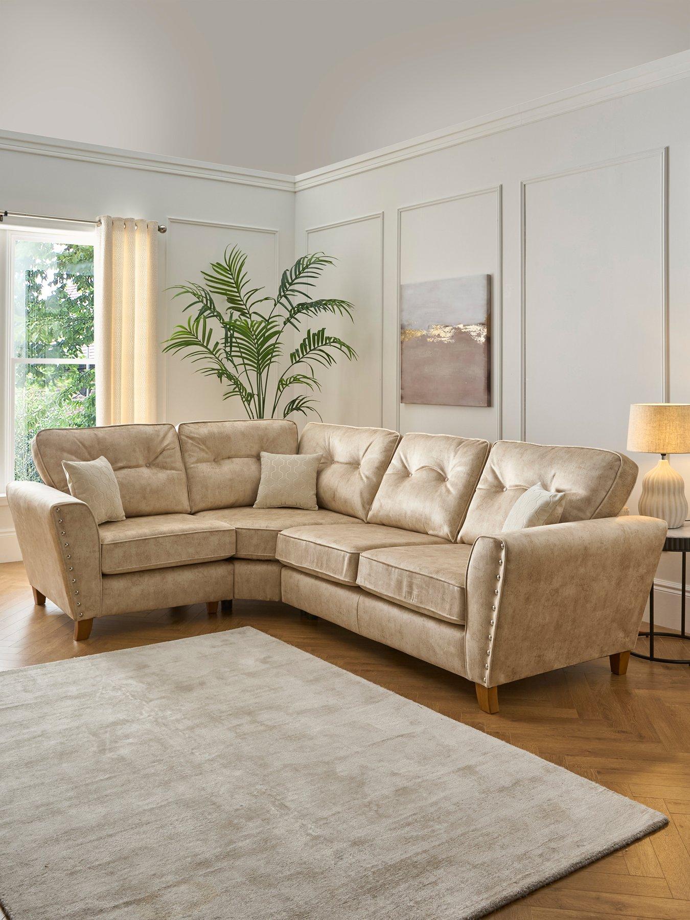 Very Home Amaya Left Hand Double Arm Corner Group - Made to order in ...