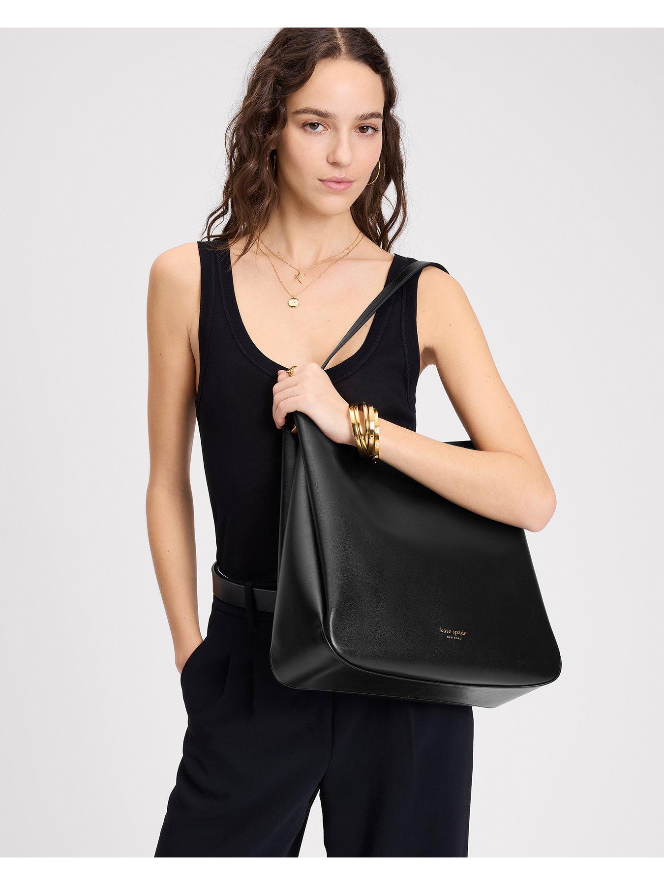 Kate Spade New York Grace Fine Grain Leather Large Hobo Bag - Black ...